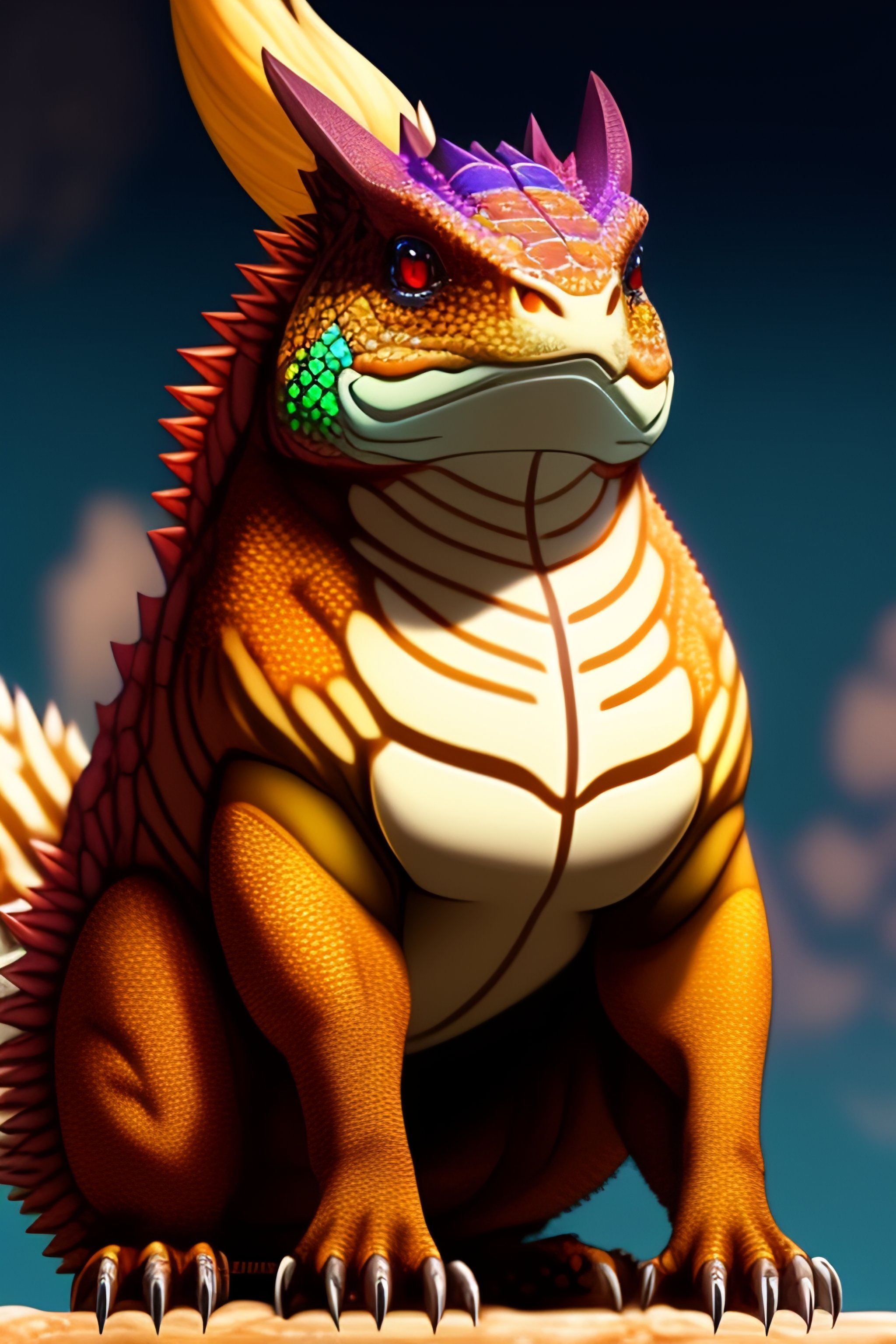 Lexica - A badass big rock type pokemon that resembles a uromastyx and ...