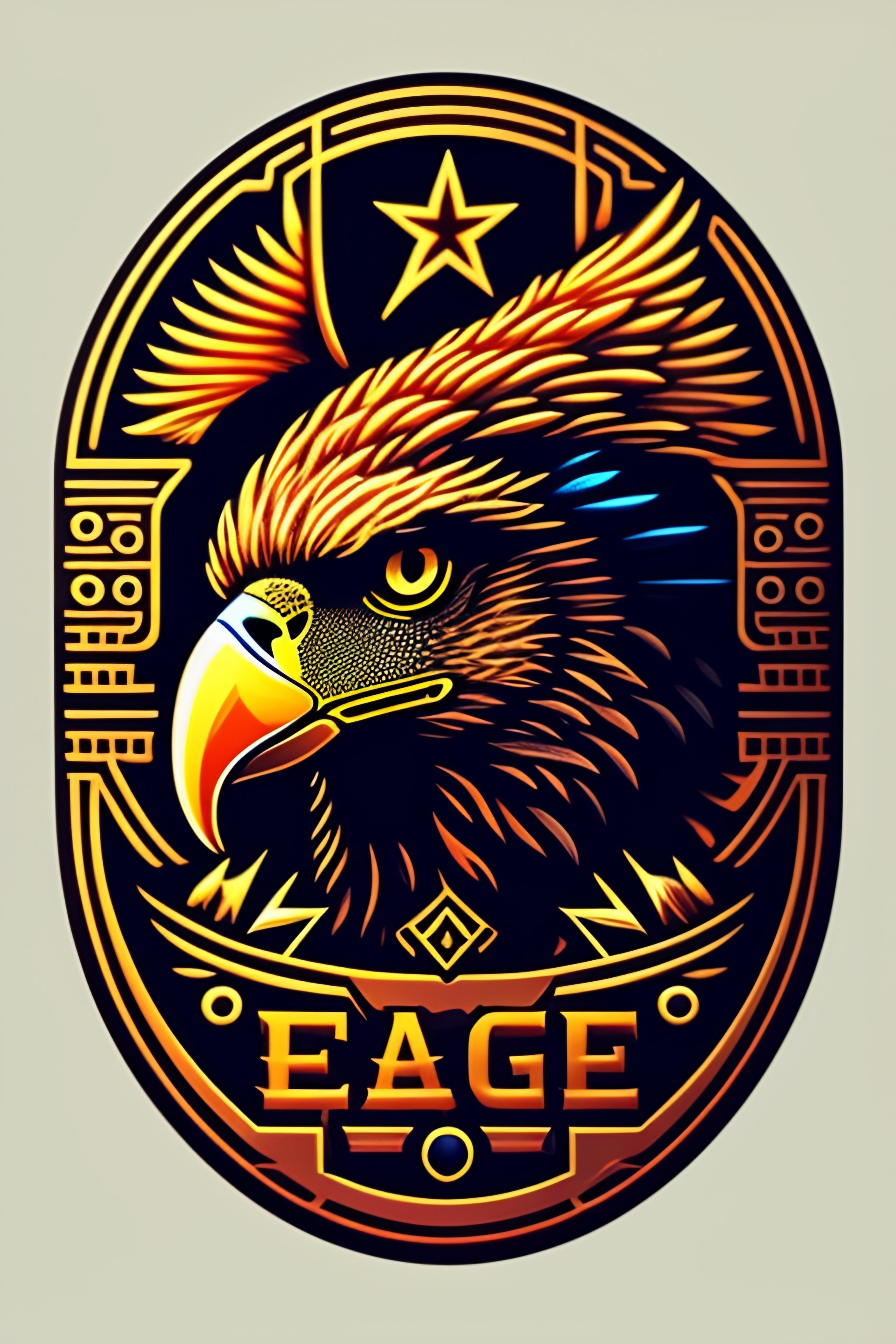 Lexica - Logo of eagle's head with big eye, steampunk, aztec ...
