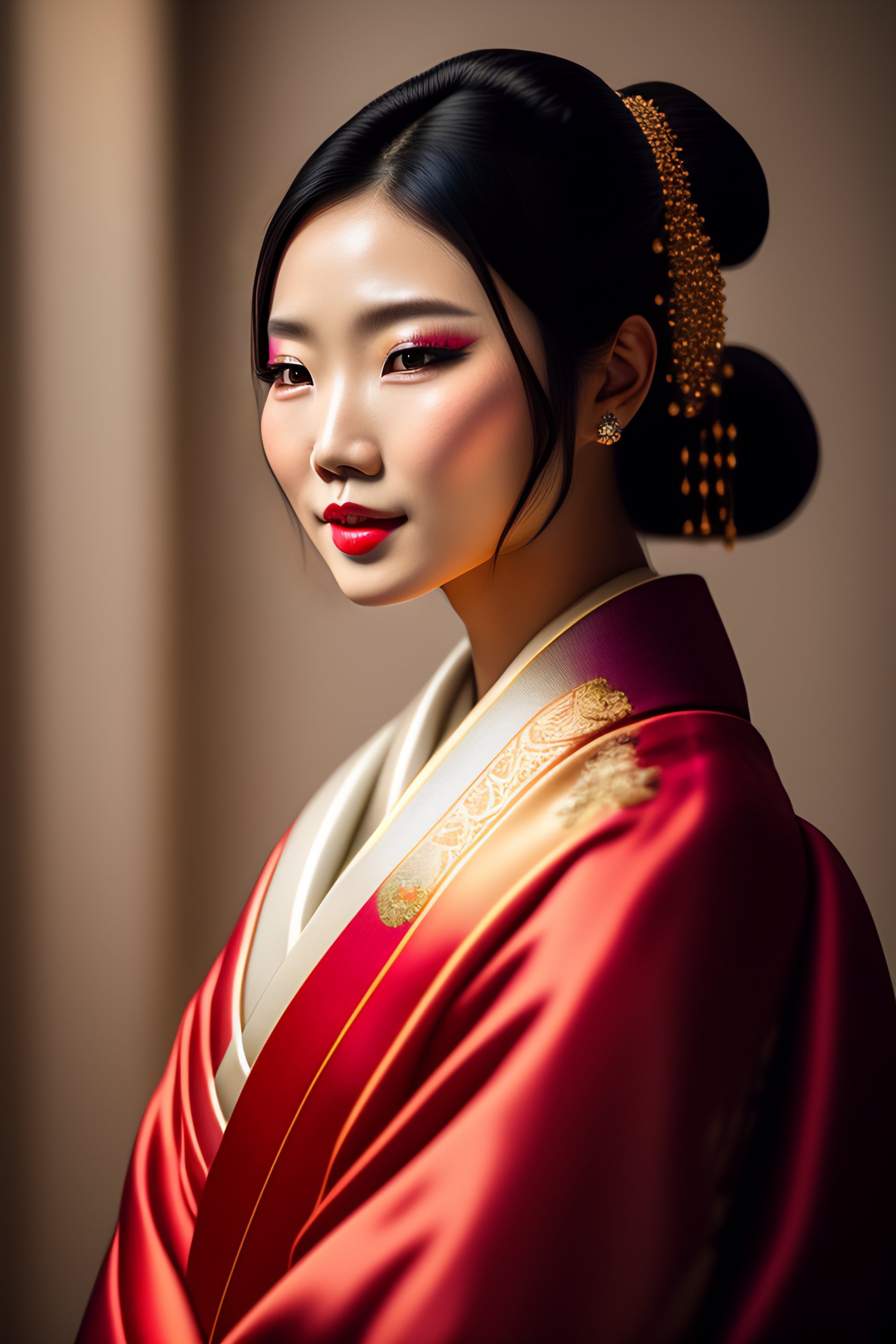 Lexica - Portrait of a stunningly beautiful, young, japanese geisha ...