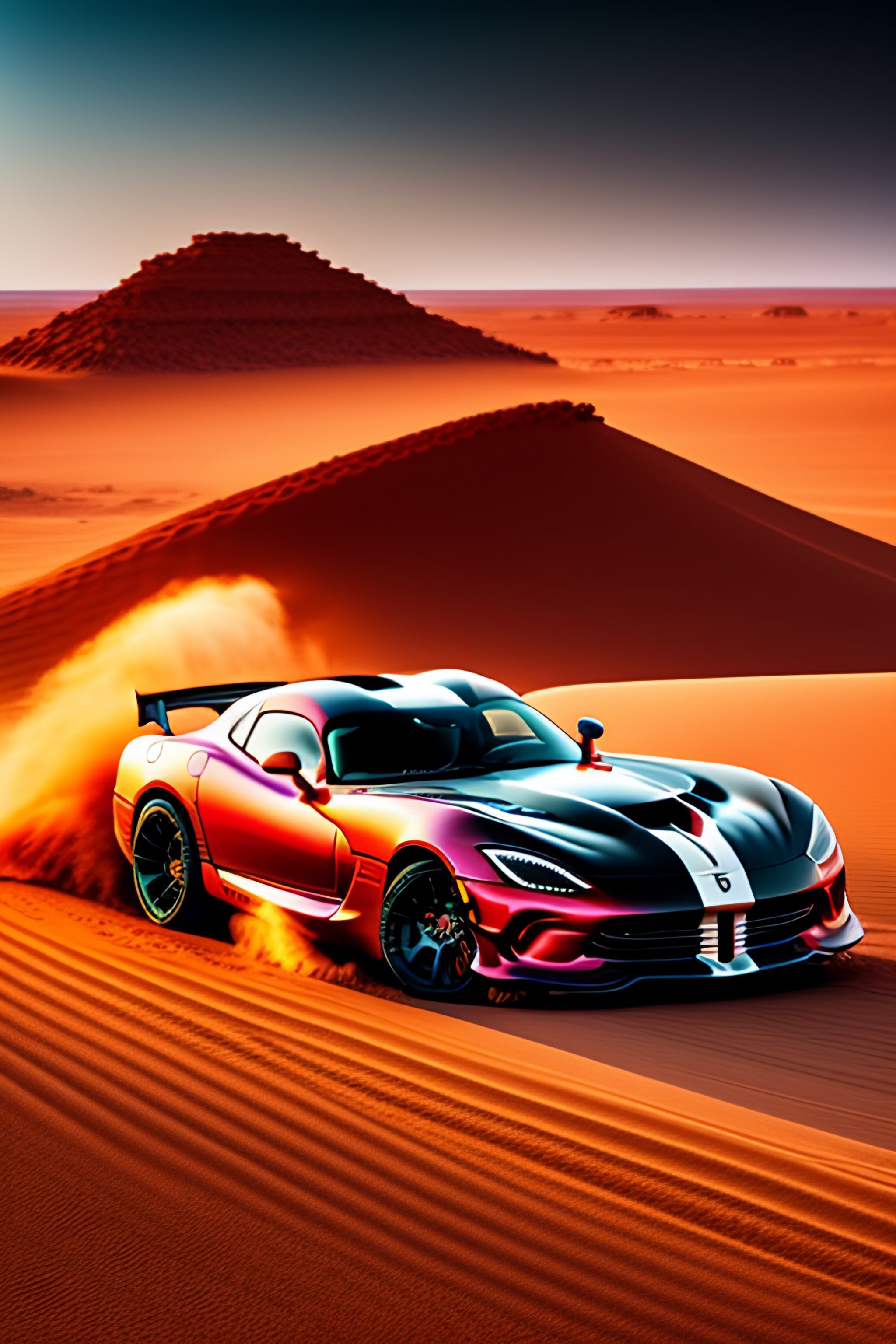Lexica - Dodge viper racing in mars