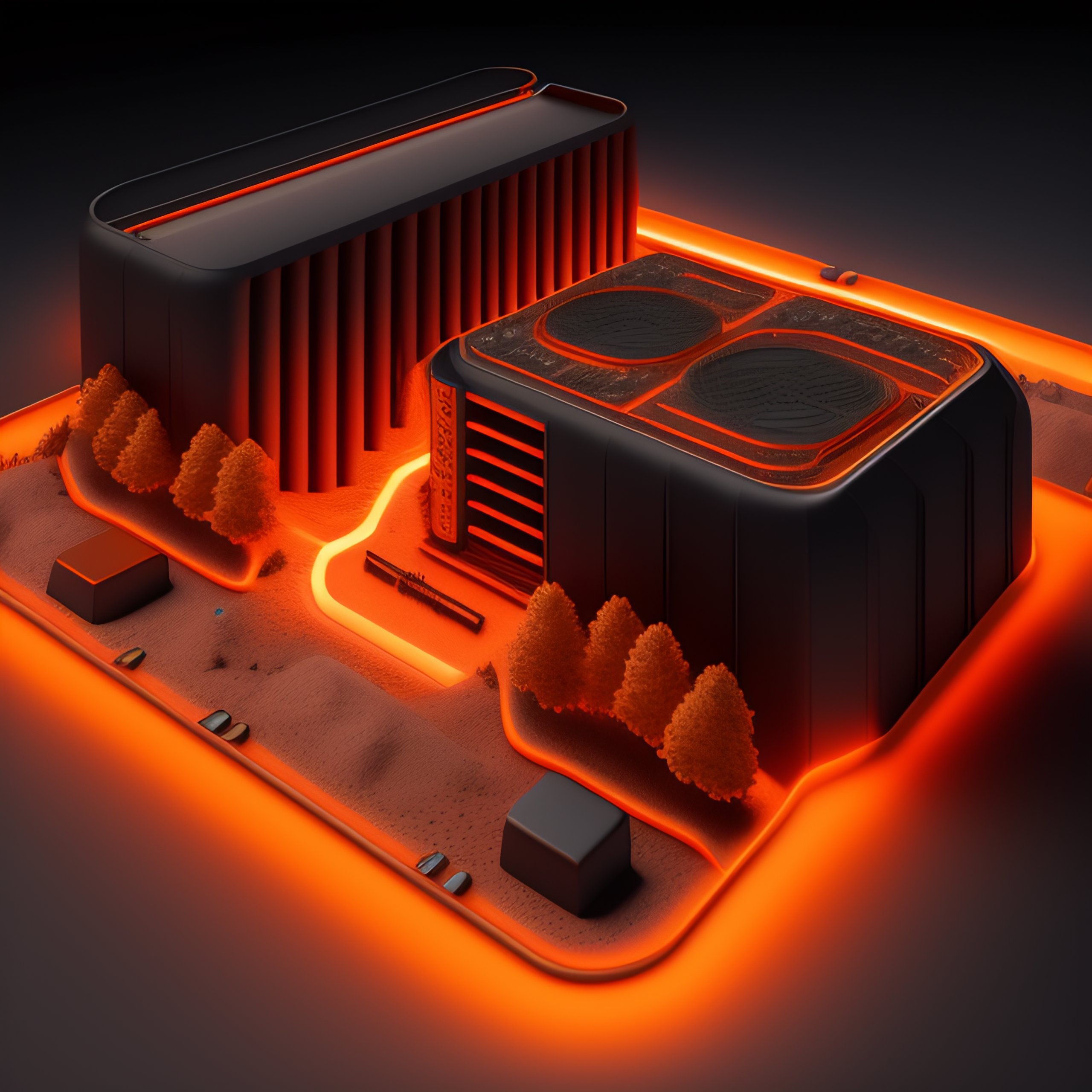 Lexica - CS-GO deluxe map, hollographic orange details color, Knolling ...