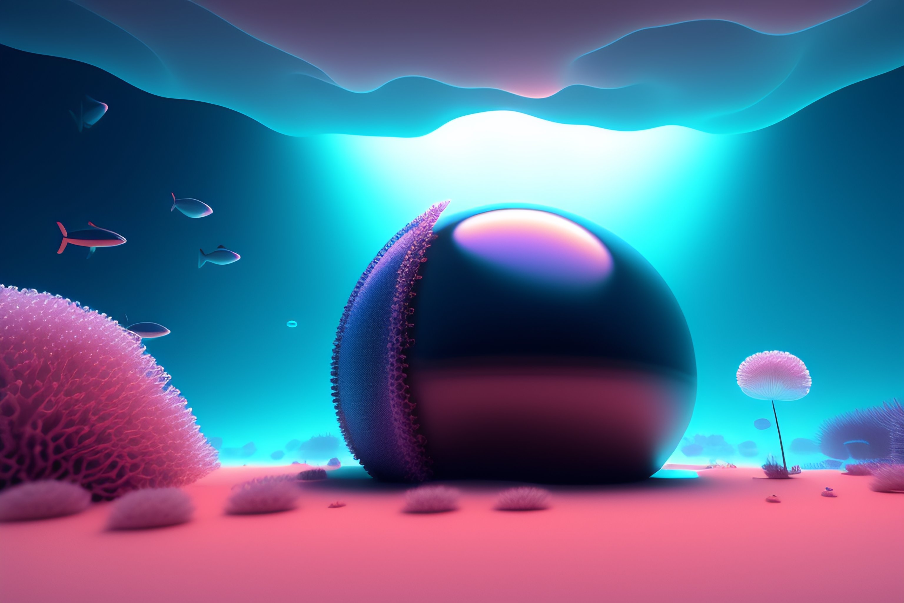 Lexica - Organic cellular molecular environment 3d render, beeple ...