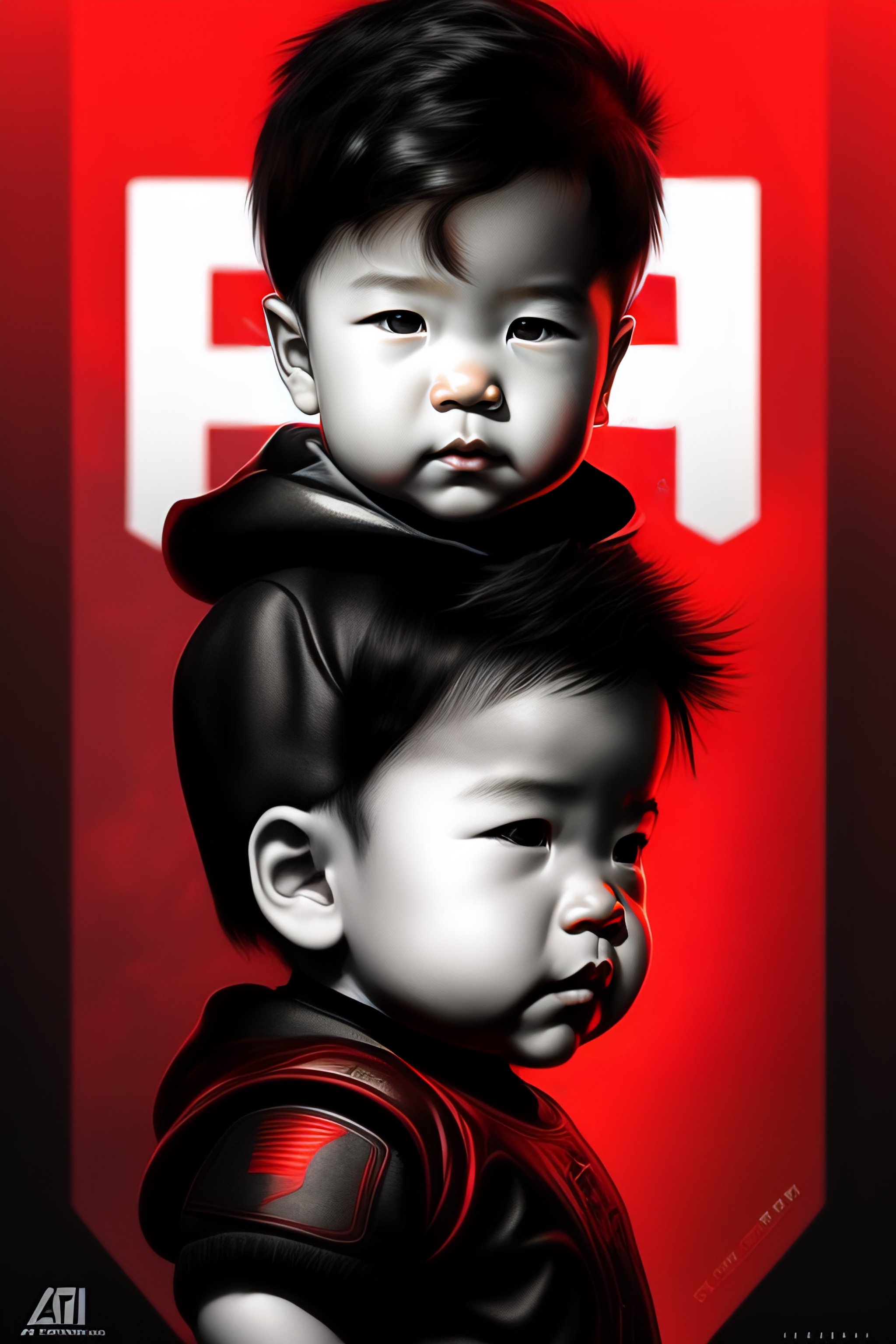 Lexica - Highly detailed portrait of baby cyborg arnold schwarzenegger ...