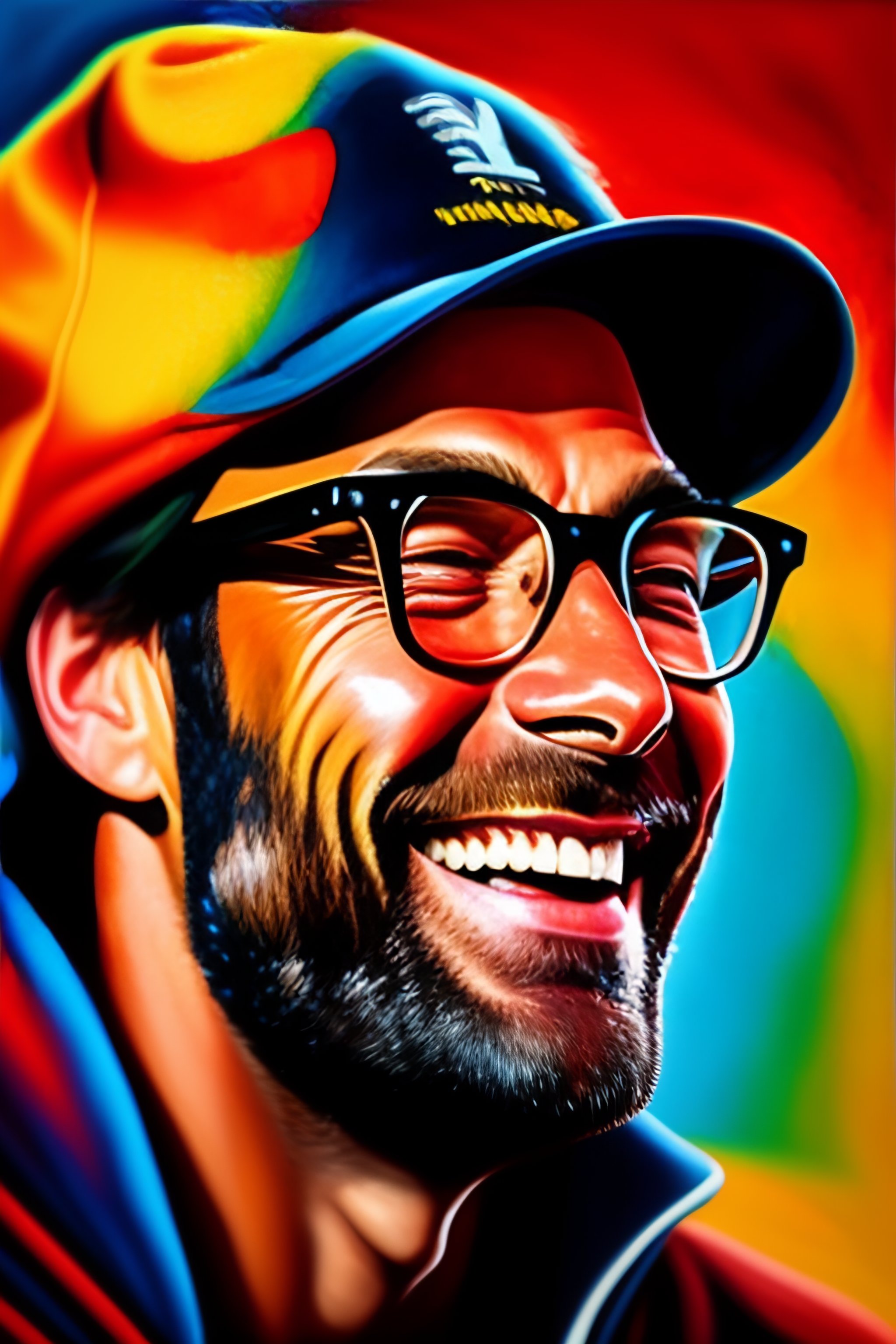 Lexica - Jurgen klopp, laughing head, oil painting, excellent quality ...