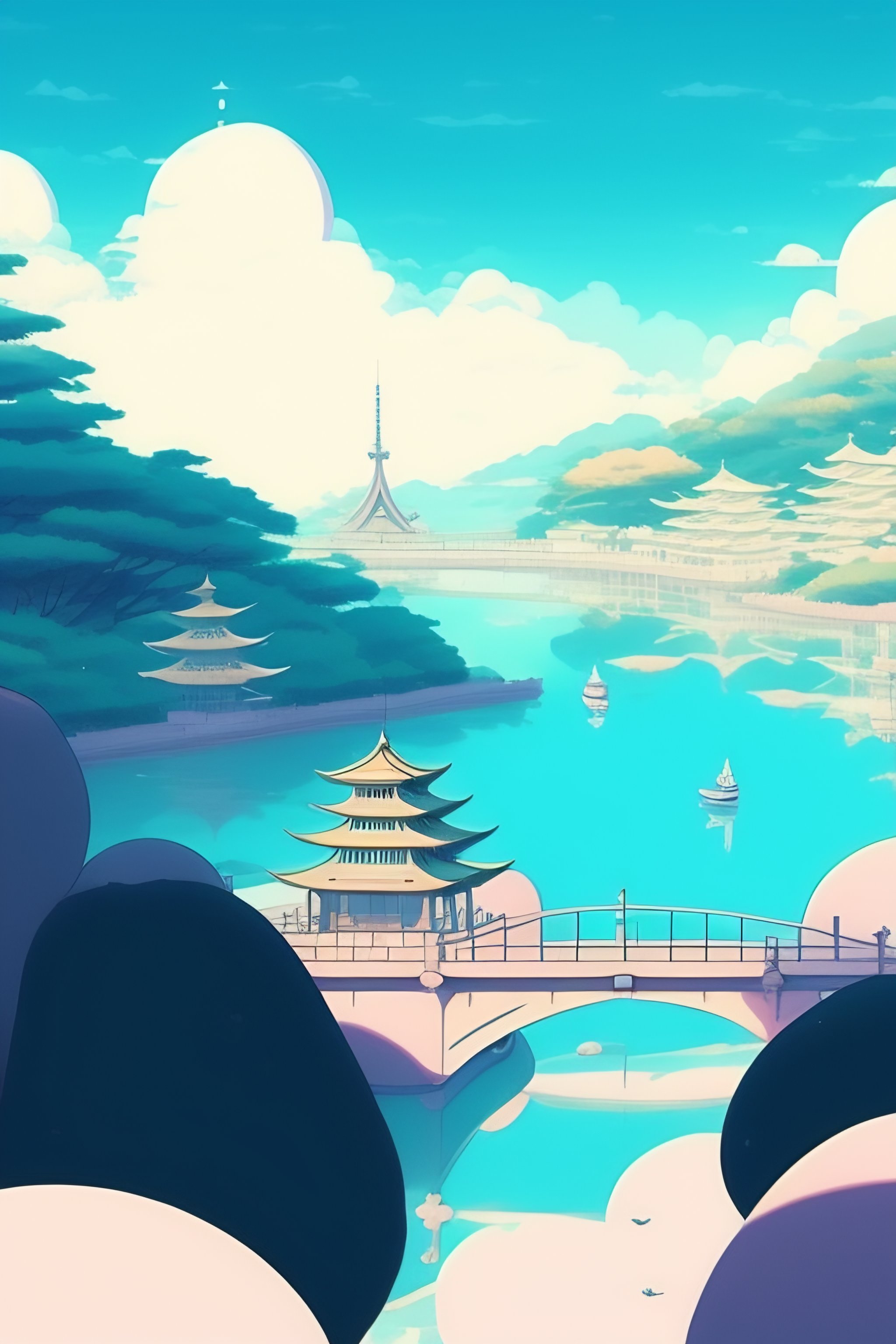 Lexica - Beautiful drawing style vaporware cartoon japan, kawaii anime ...