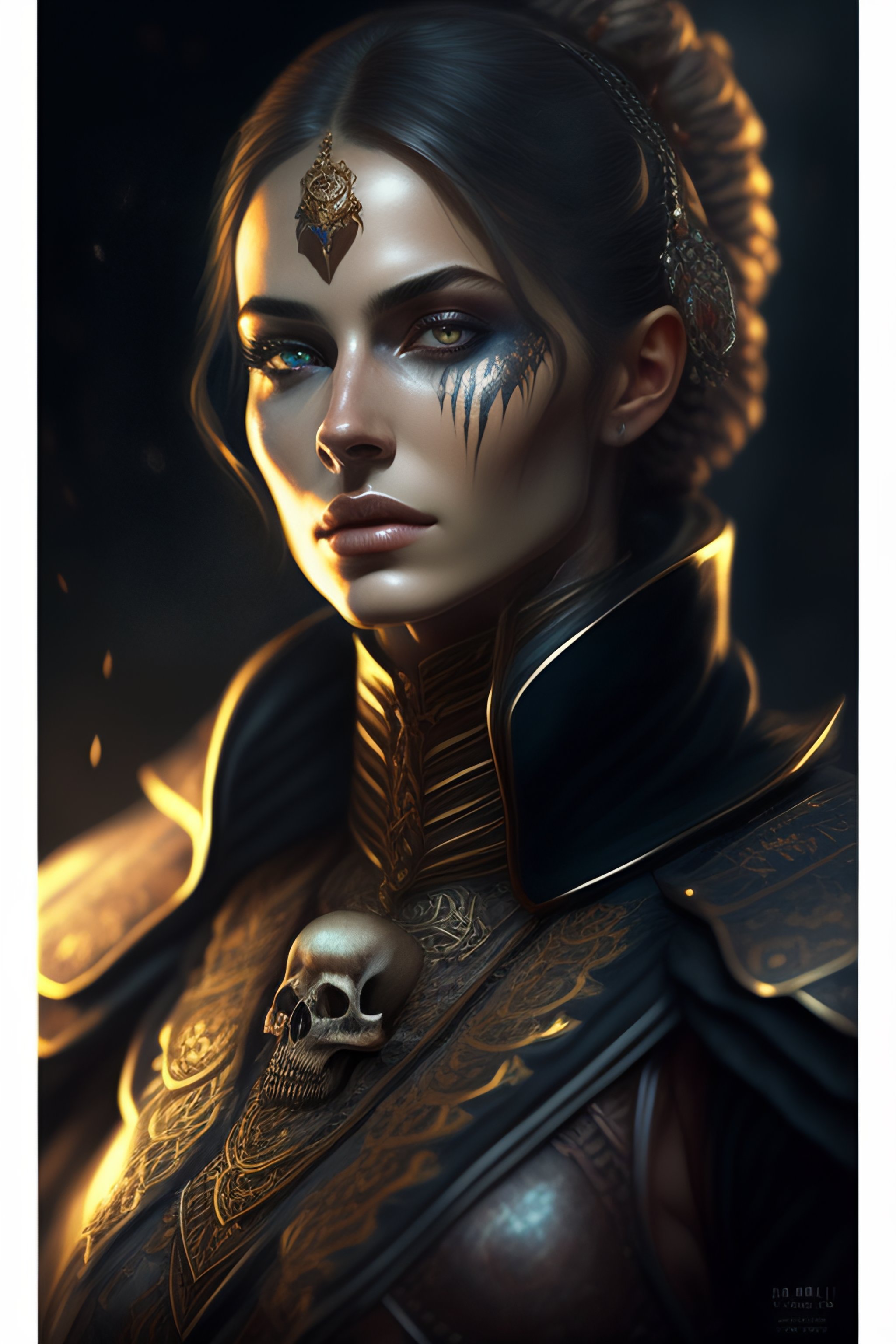 Lexica - Portrait highly detailed, skeleton make up, worms coming out ...