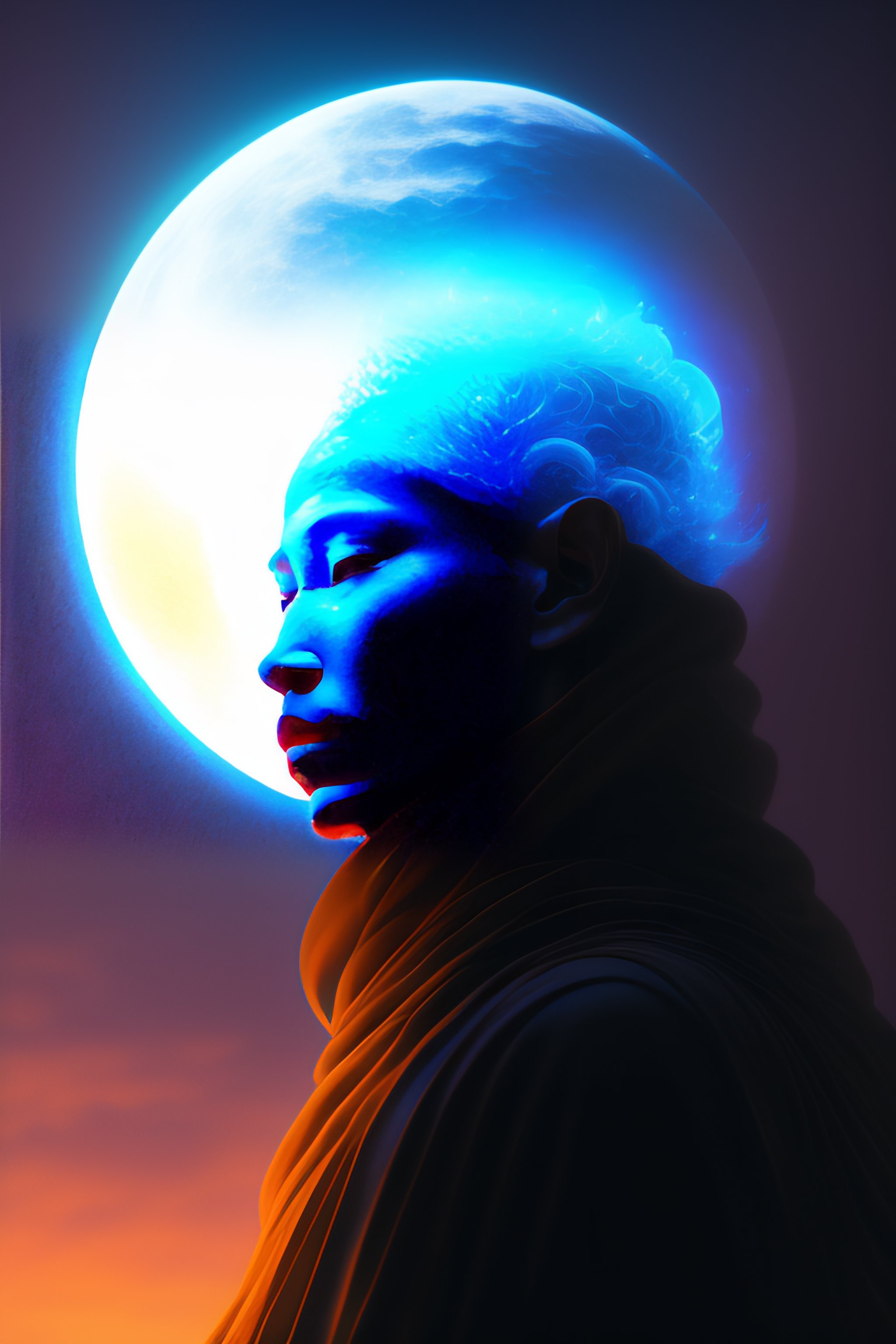 Lexica - A glowing sun monk god meditating in a empty void, fantasy, trending on artstation ...