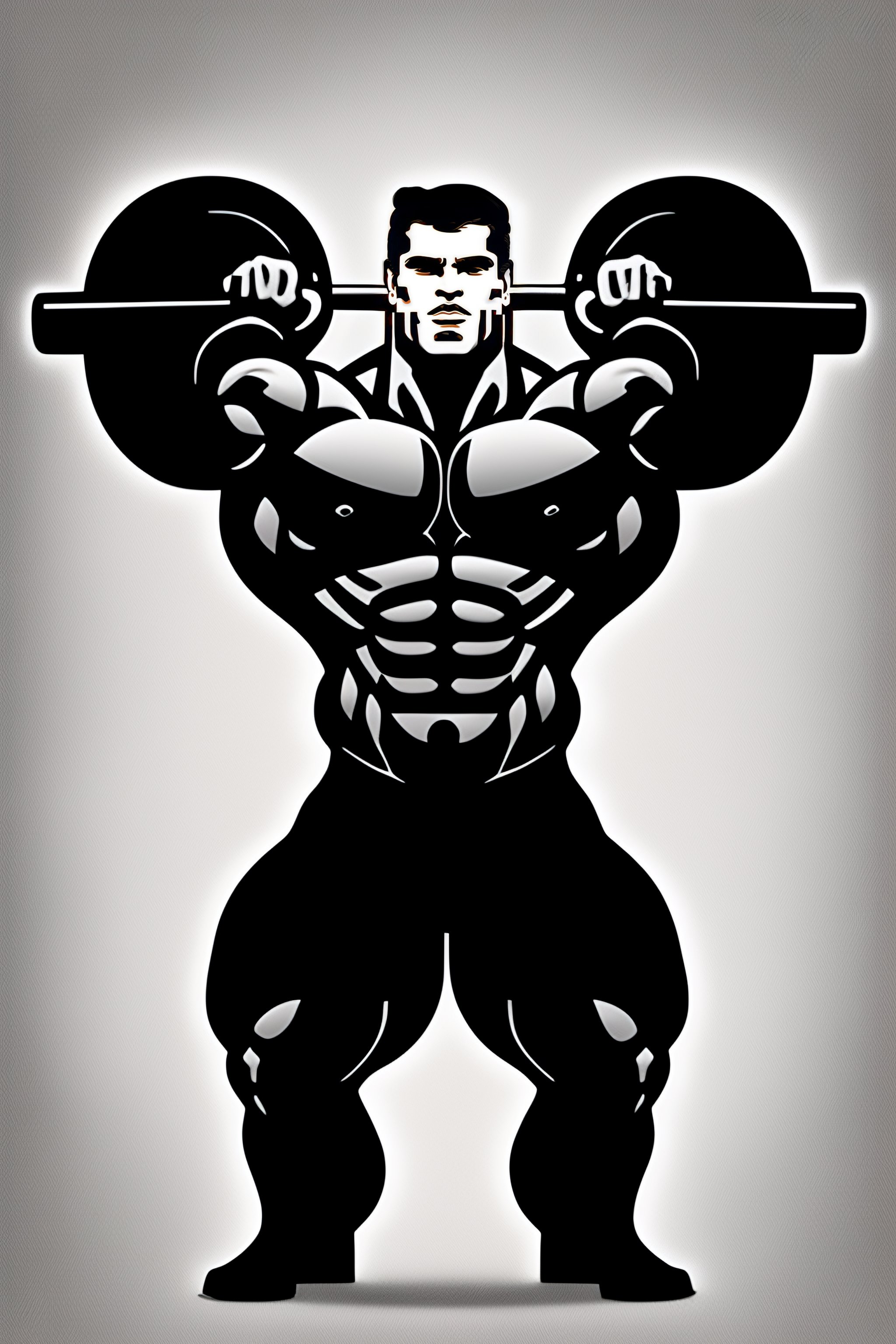 Lexica - A fierce-full muscular bull body builder lifting a big heavy ...