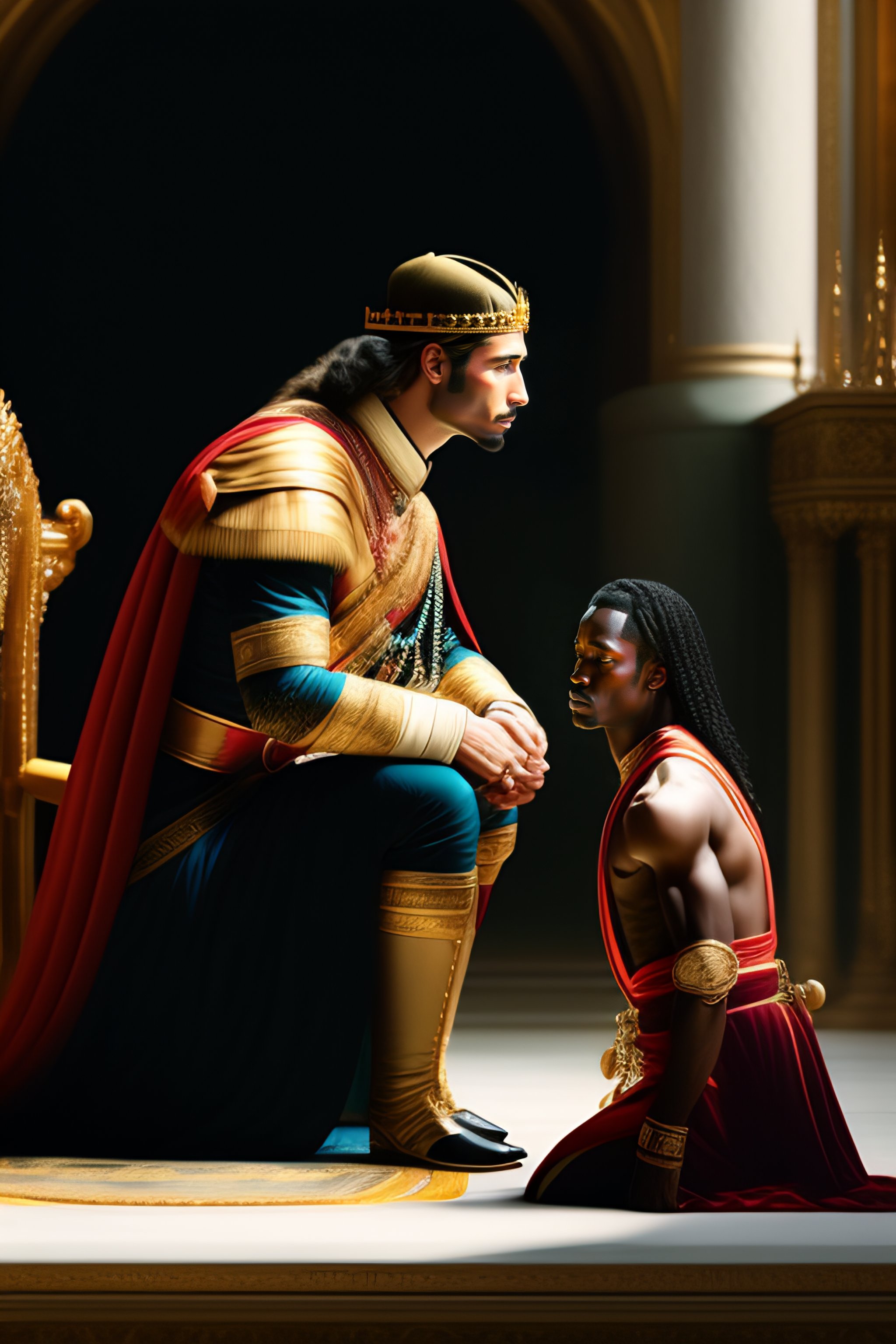 Kneeling Before King