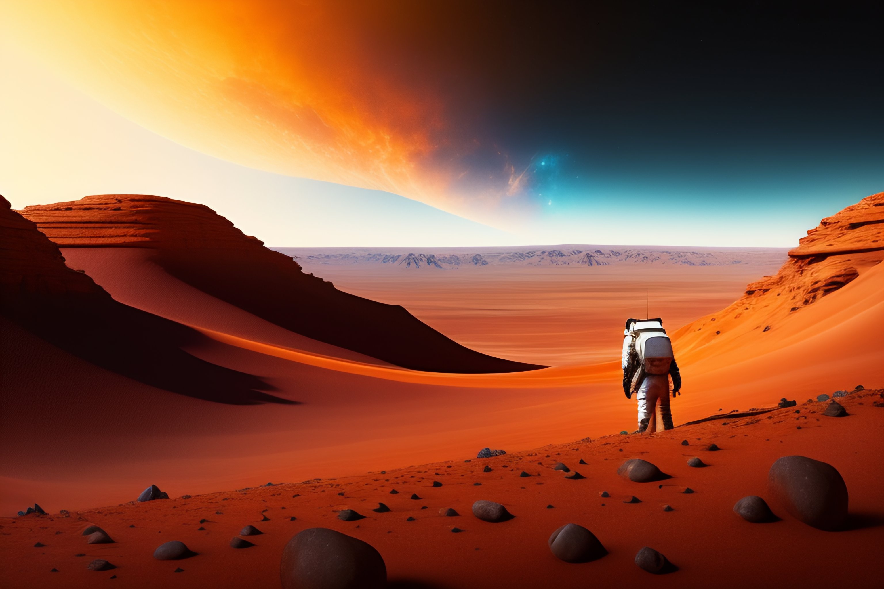 Lexica - An astronaut exploring mars