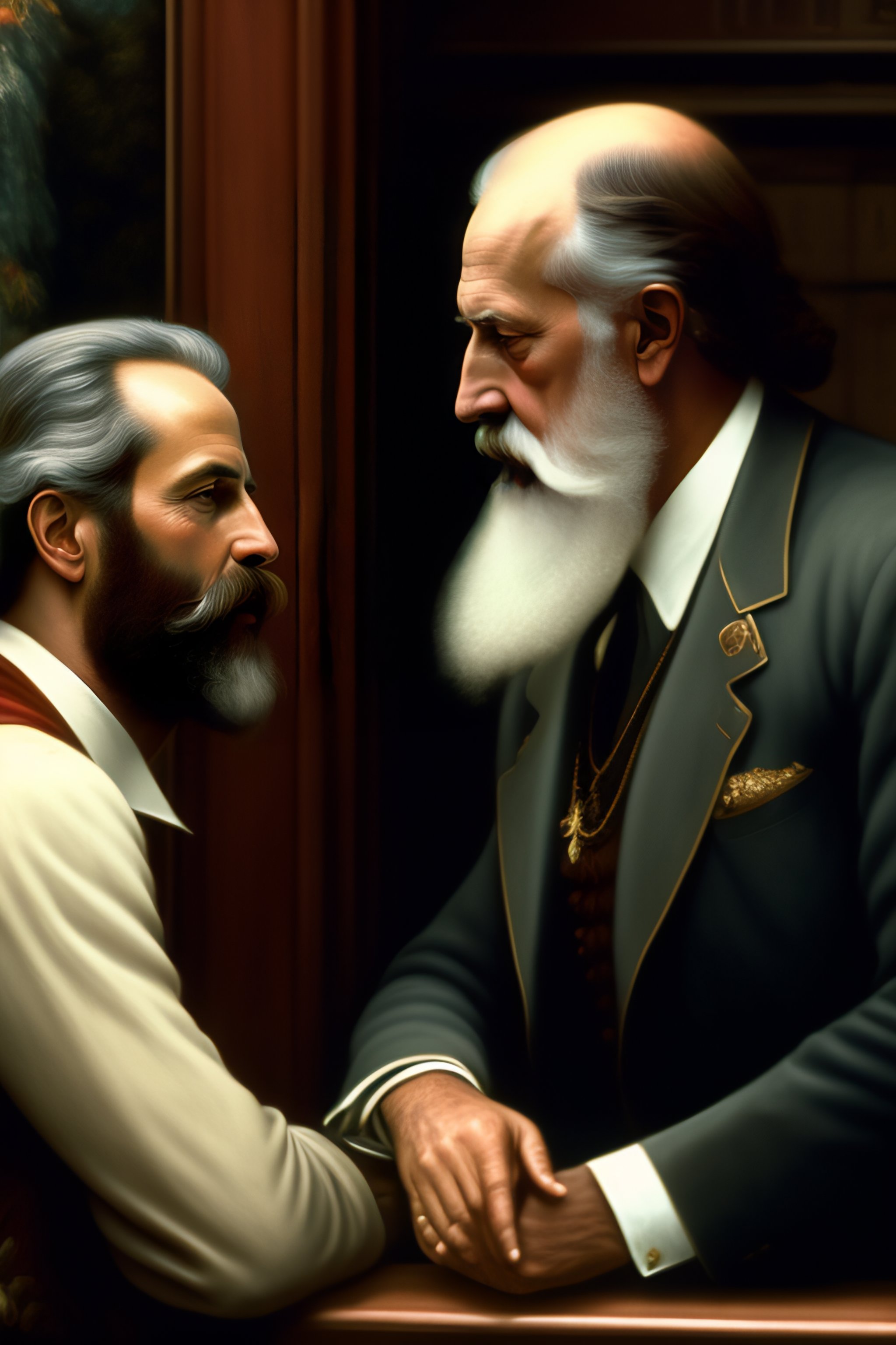 Lexica - John the baptist and Sigmund Freud talking in a bar