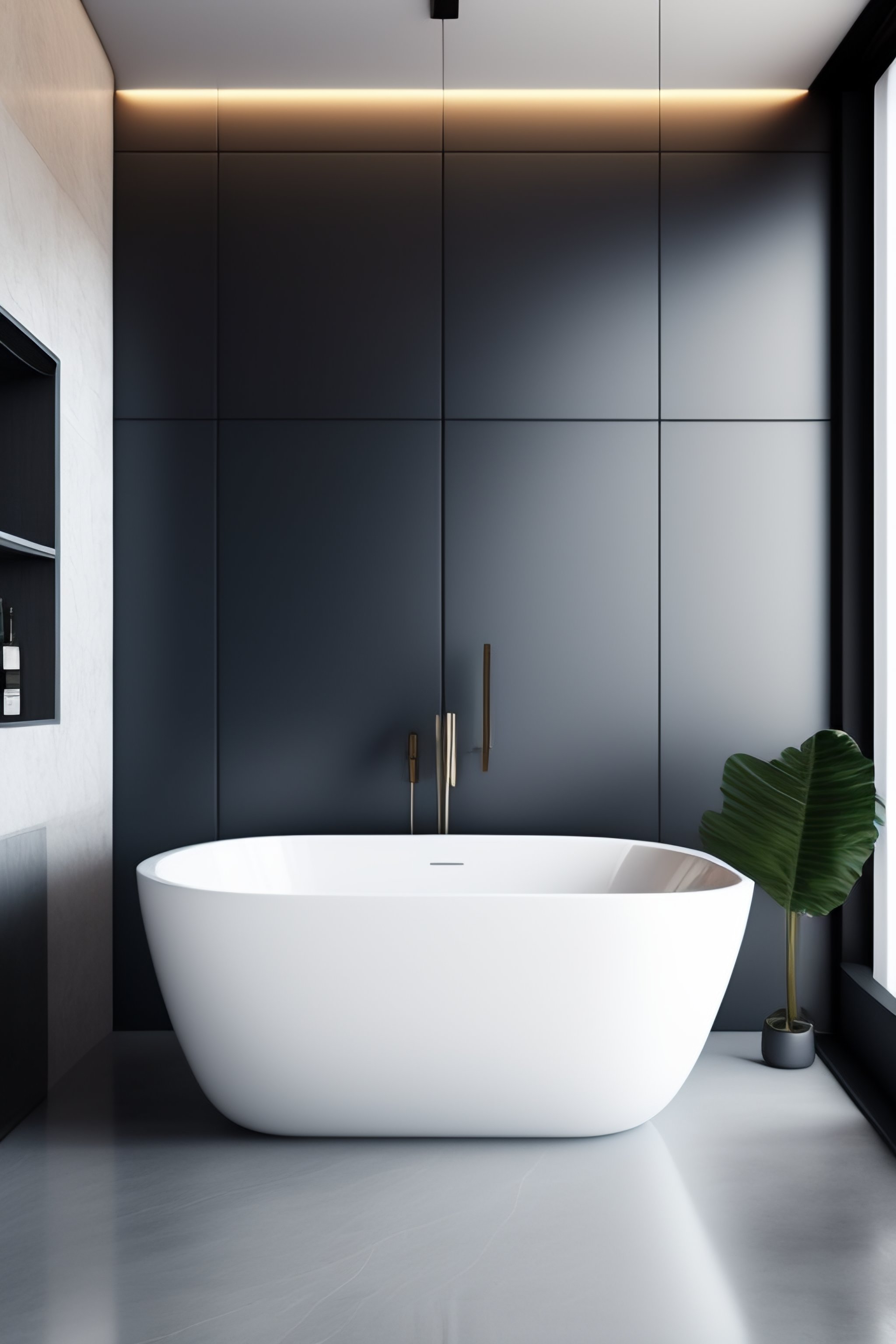 Lexica - A small white minimalist square bathtub with asymmetric ...
