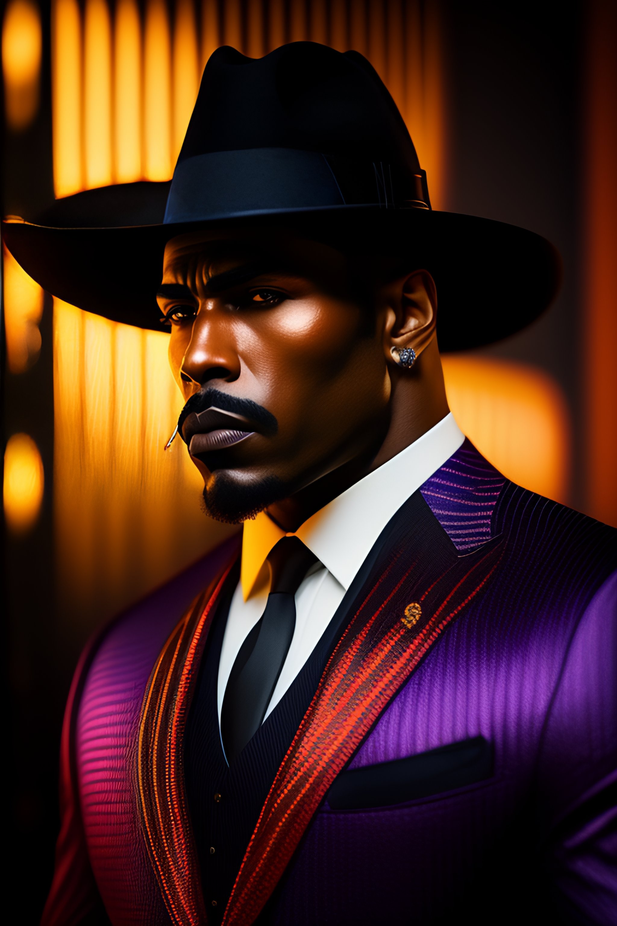 Lexica - 3d render, a gangster, with an aggressive face, with a cigar ...