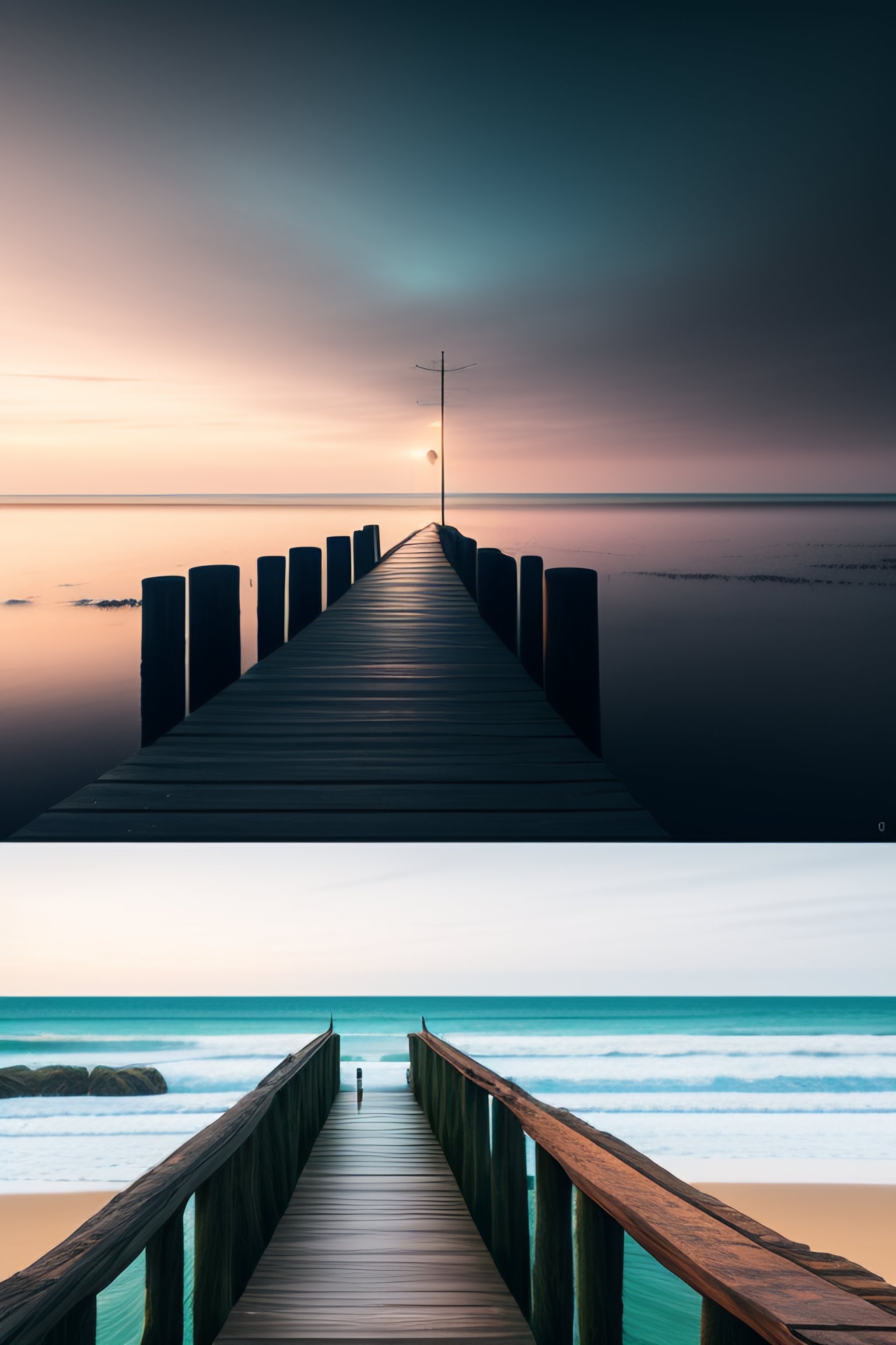 Lexica - Old jetty, main focus on beautiful tall hottest witch with ...