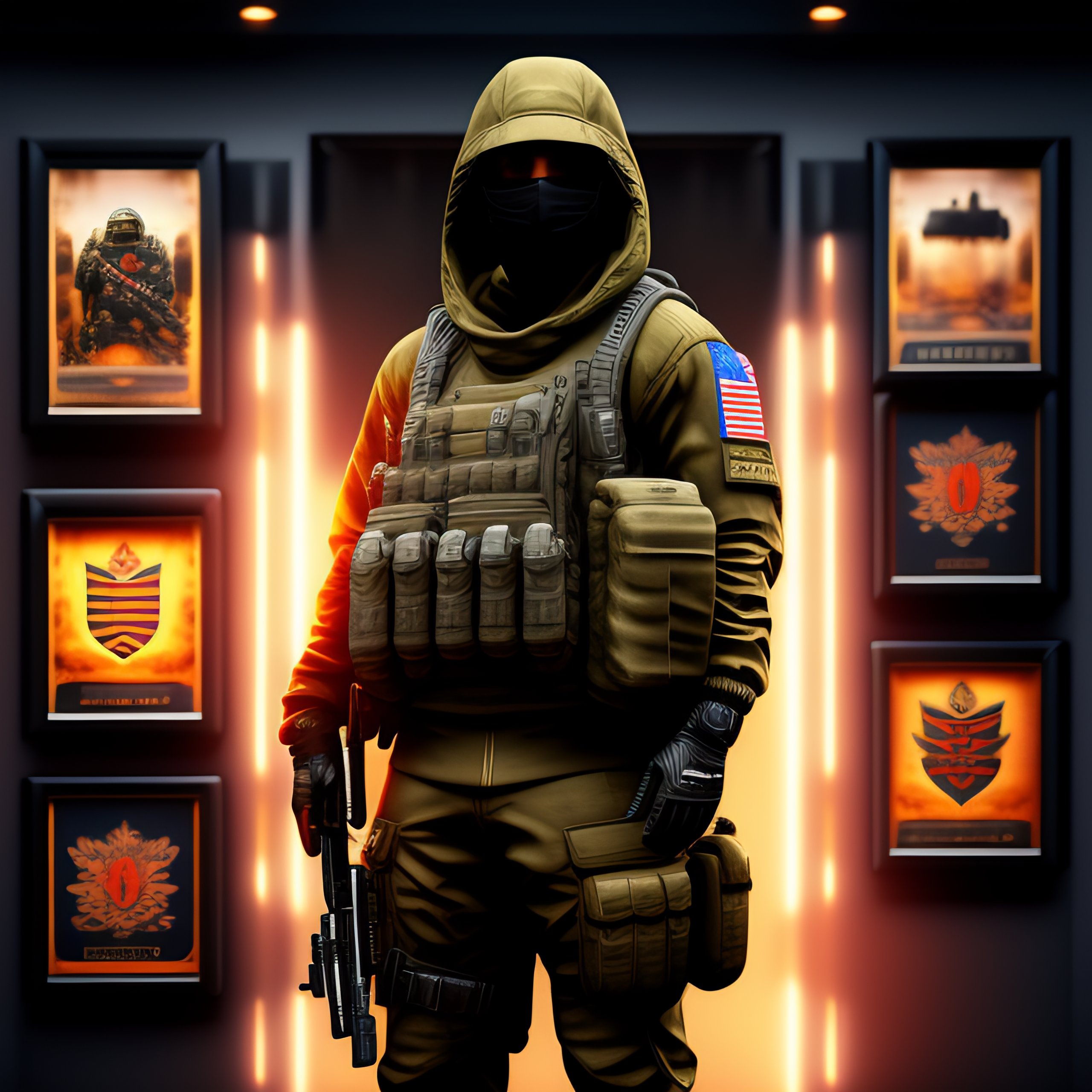 Lexica - CS-GO terrorist player, deluxe skin, militar symbols and ...