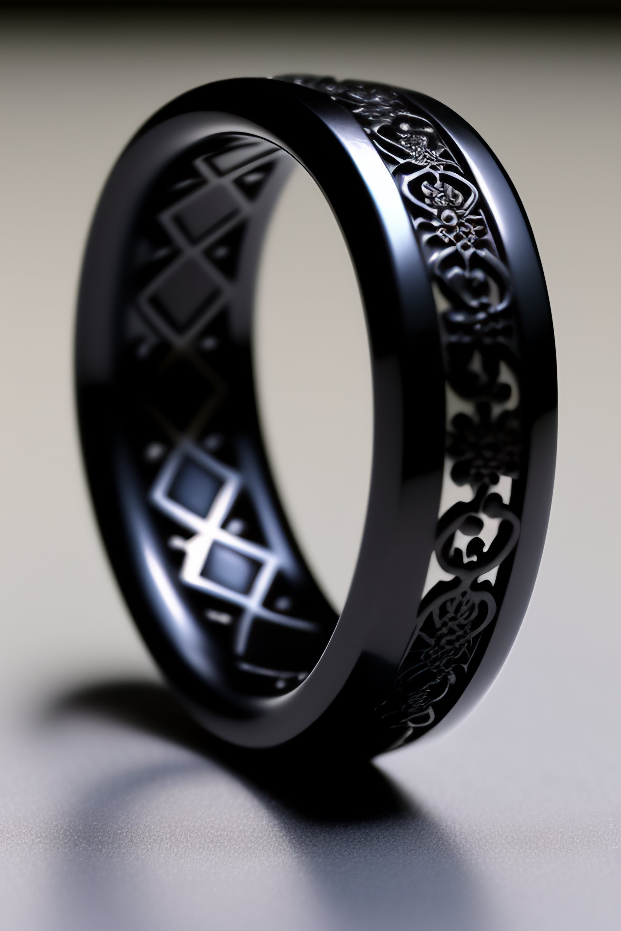 Lexica - Berlin black iron ring in a Victorian Gothic style , intricate ...
