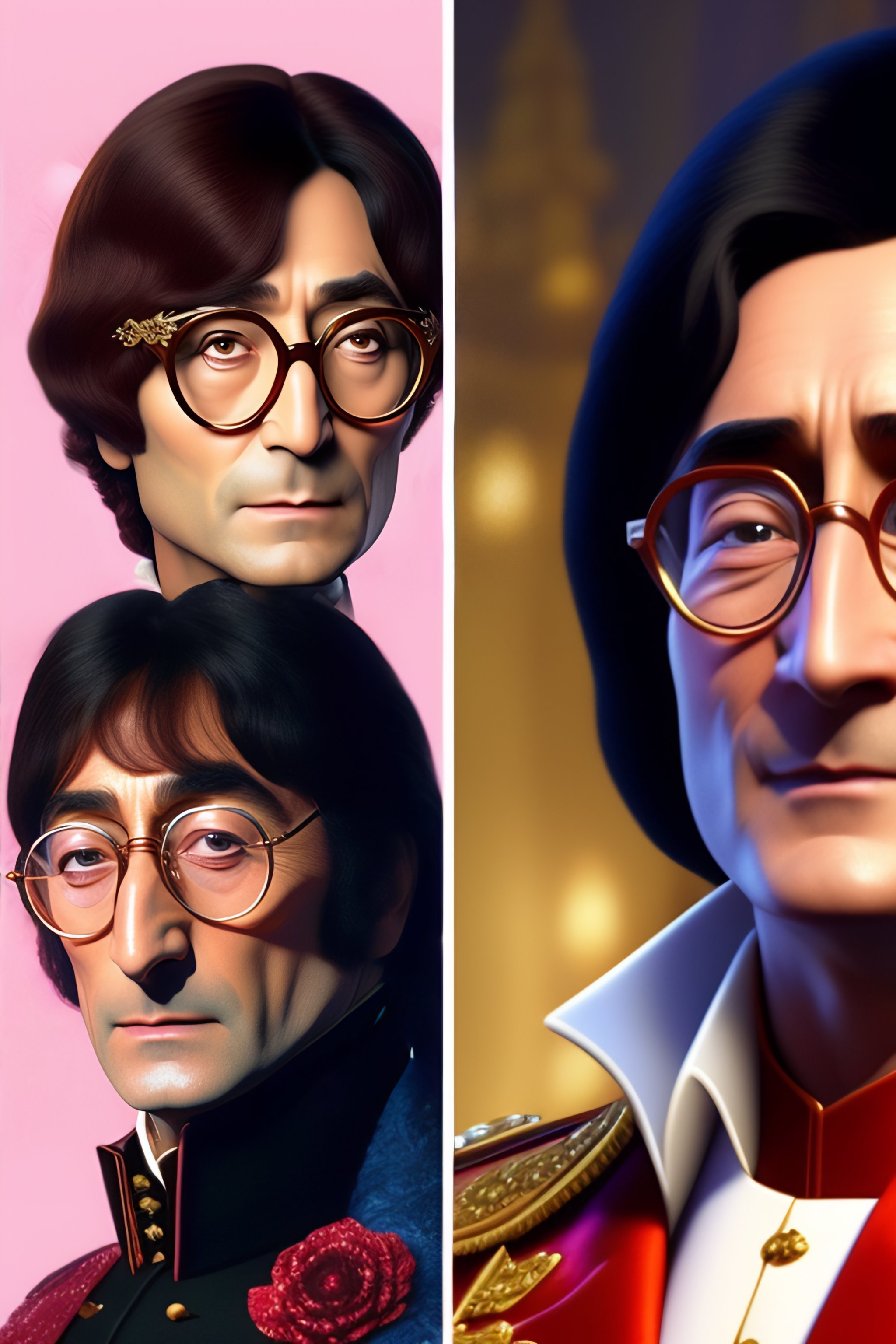 Lexica - John lennon as prince charming and Yoko Ono as an evil witch ...