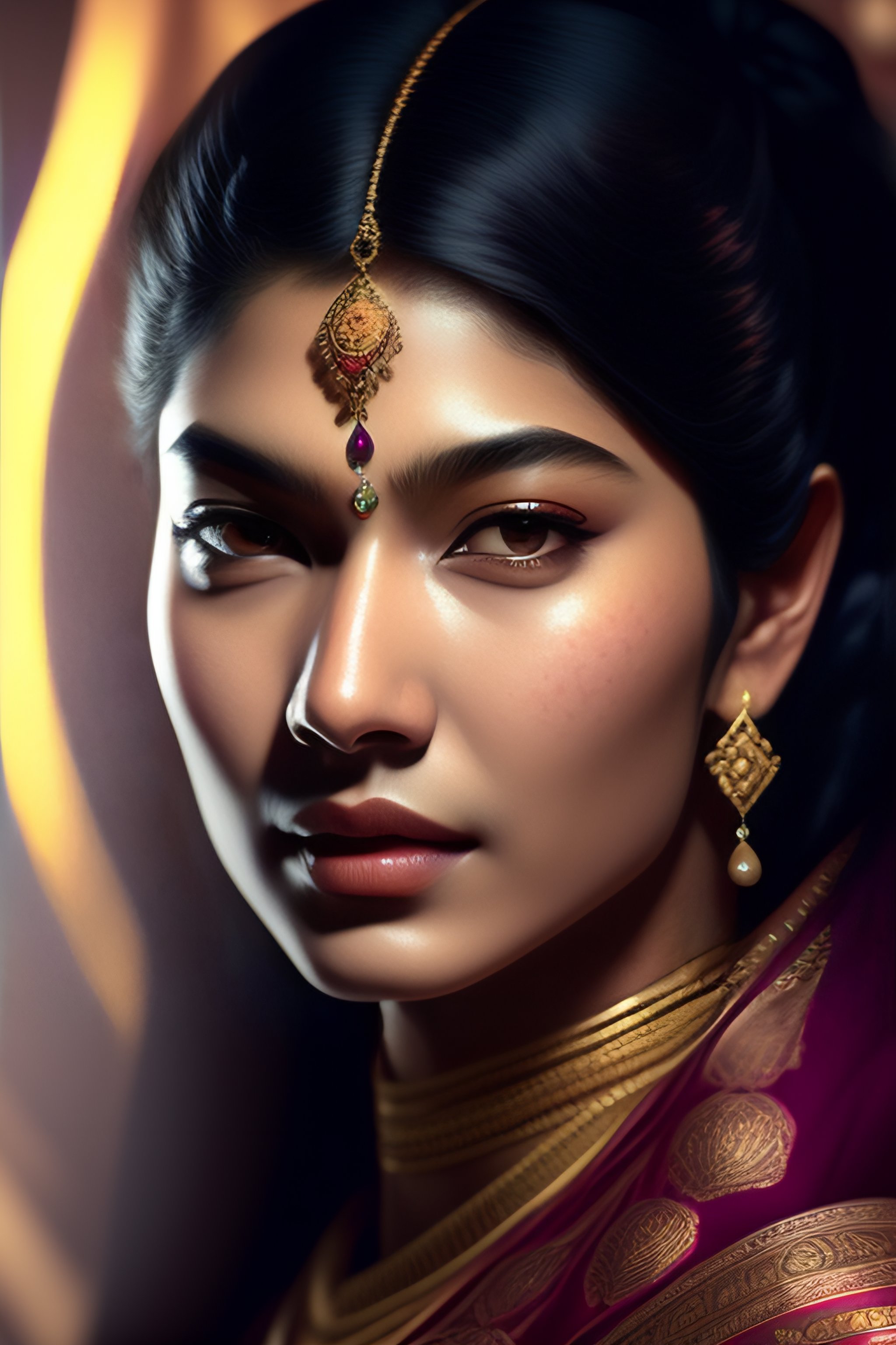 Lexica - Indian actress sai pallavi, neo noir, cyberpunk, 3d model, d ...