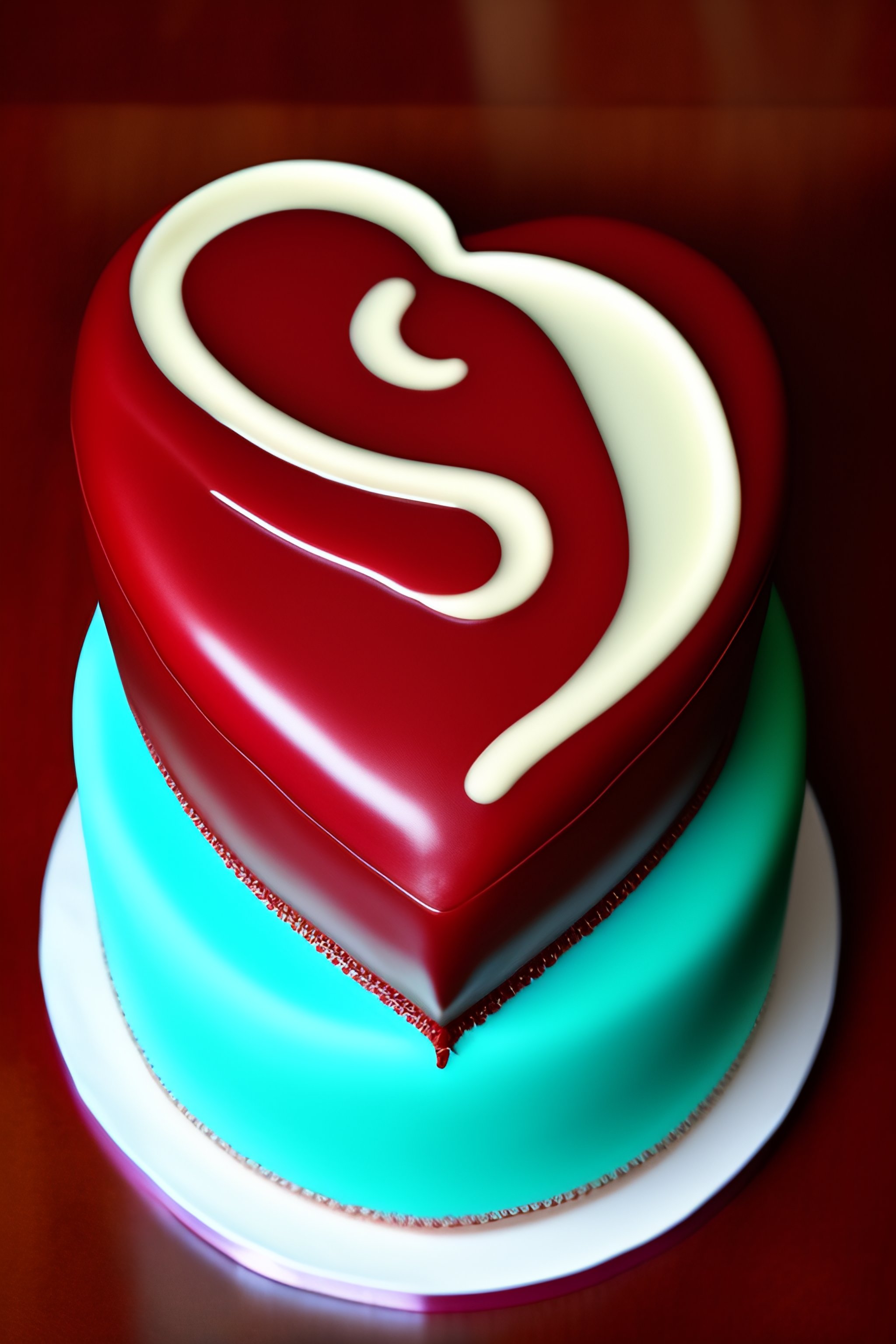Lexica - Heart shaped cake