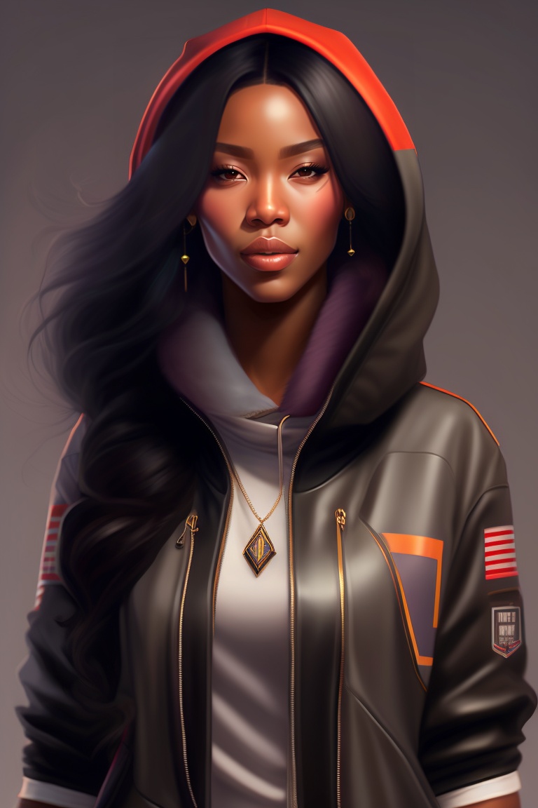 Lexica - Full body Portrait of a mixed raced woman with long length ...