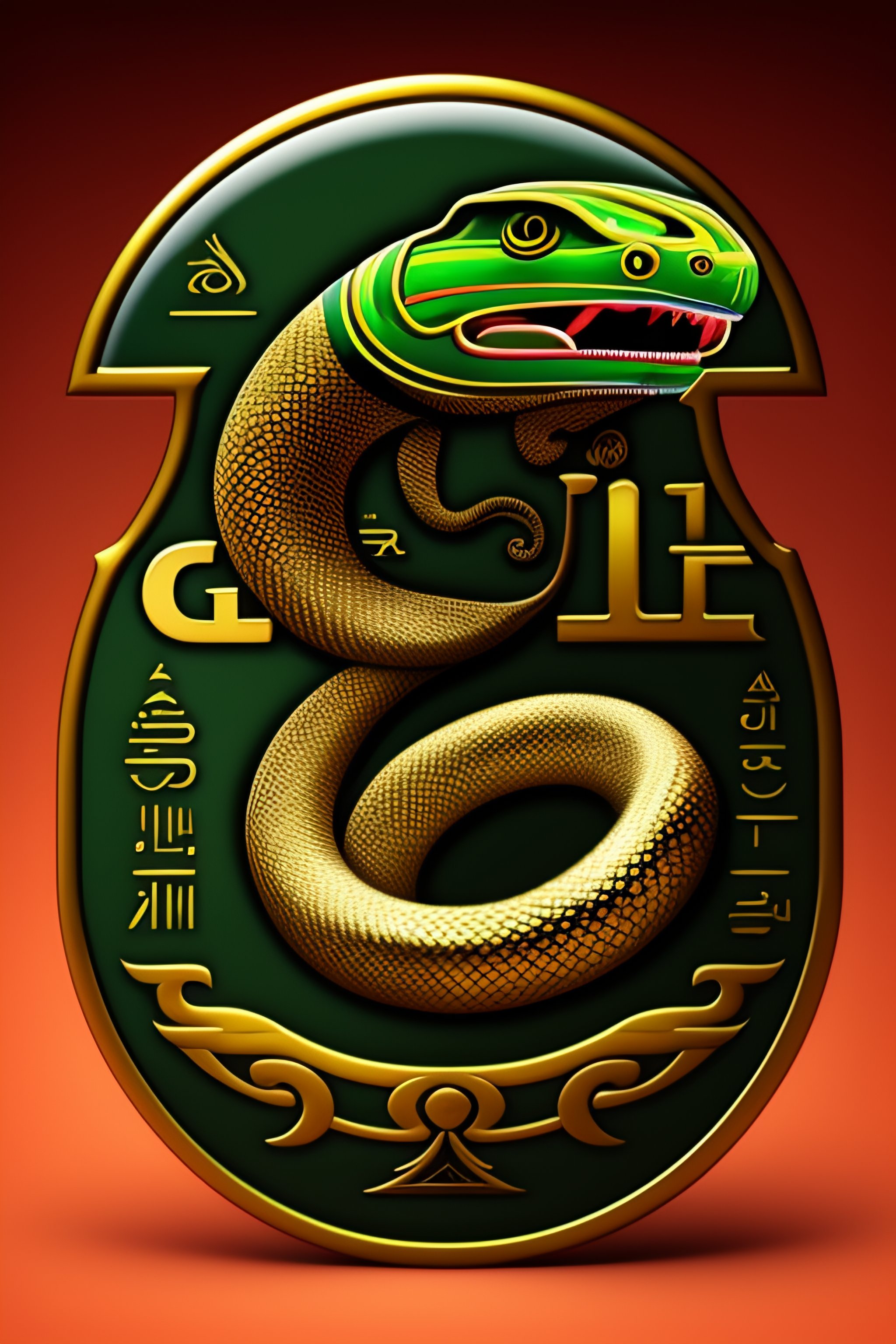 Lexica - A logo of an Egyptian snake-headed god playing computer ...