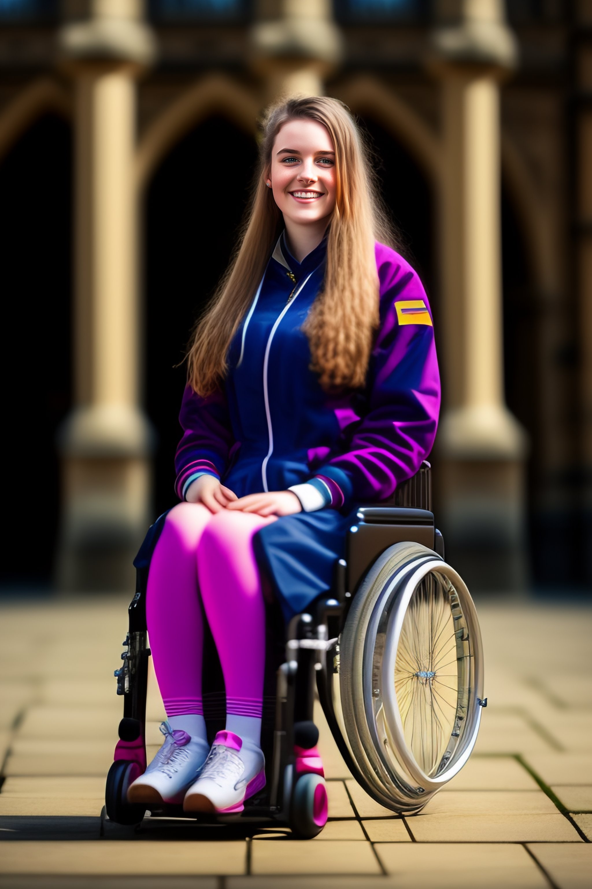 Lexica - Portrait of a disabled student, 21 years old, british, female ...