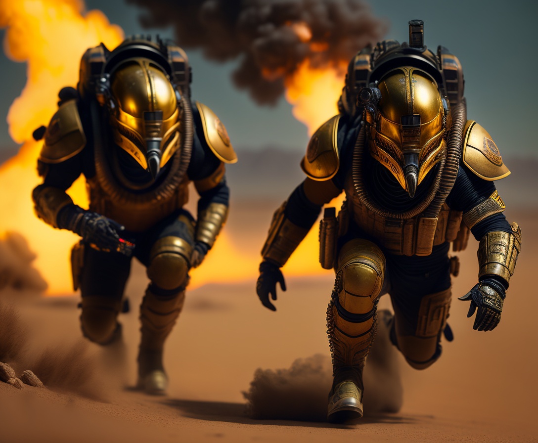 Lexica - Full angle, wasteland, haze, ultra-detailed, explosions ...