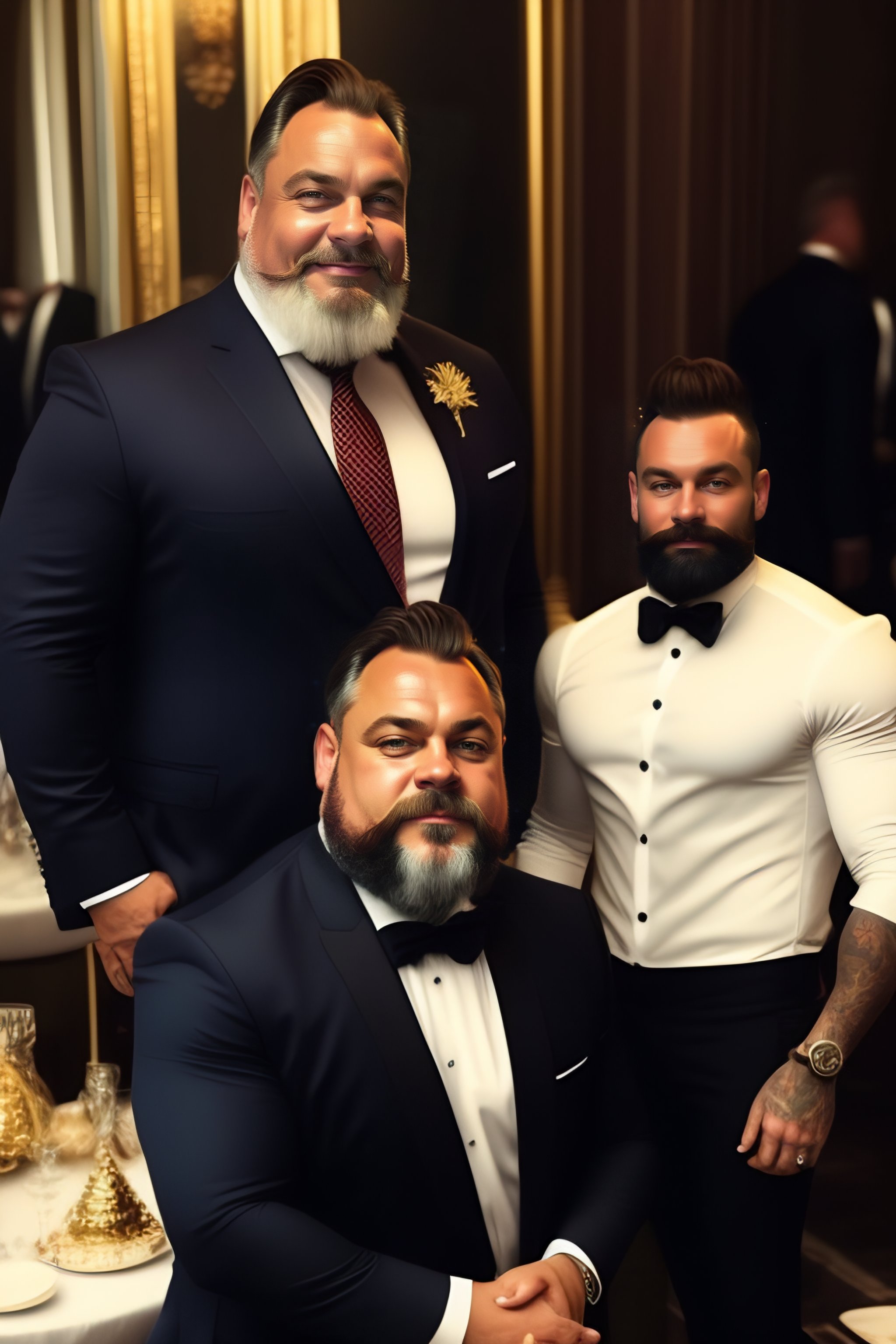 Lexica - Victor orban merry Christmas with beard and maffia boss
