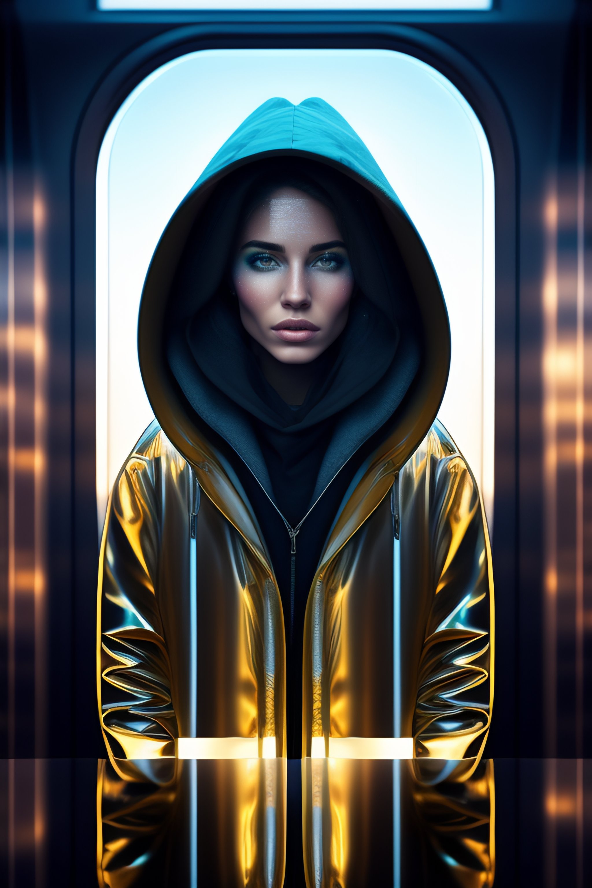 Lexica - An humanoid with a ragged hooded jacket and a face made ...
