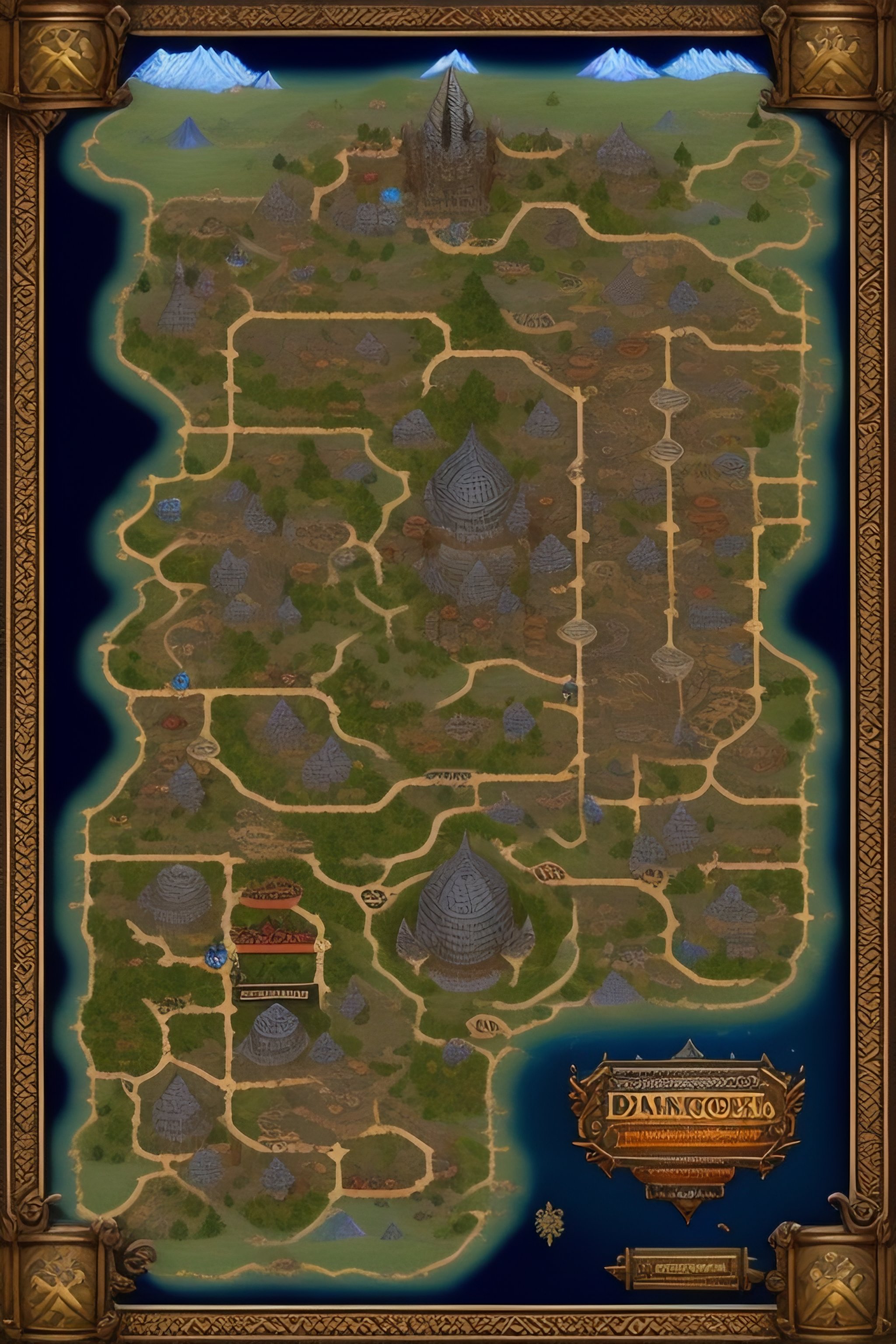 Lexica - Dungeons and dragons, realm map, fantasy, city, towns, ruins ...