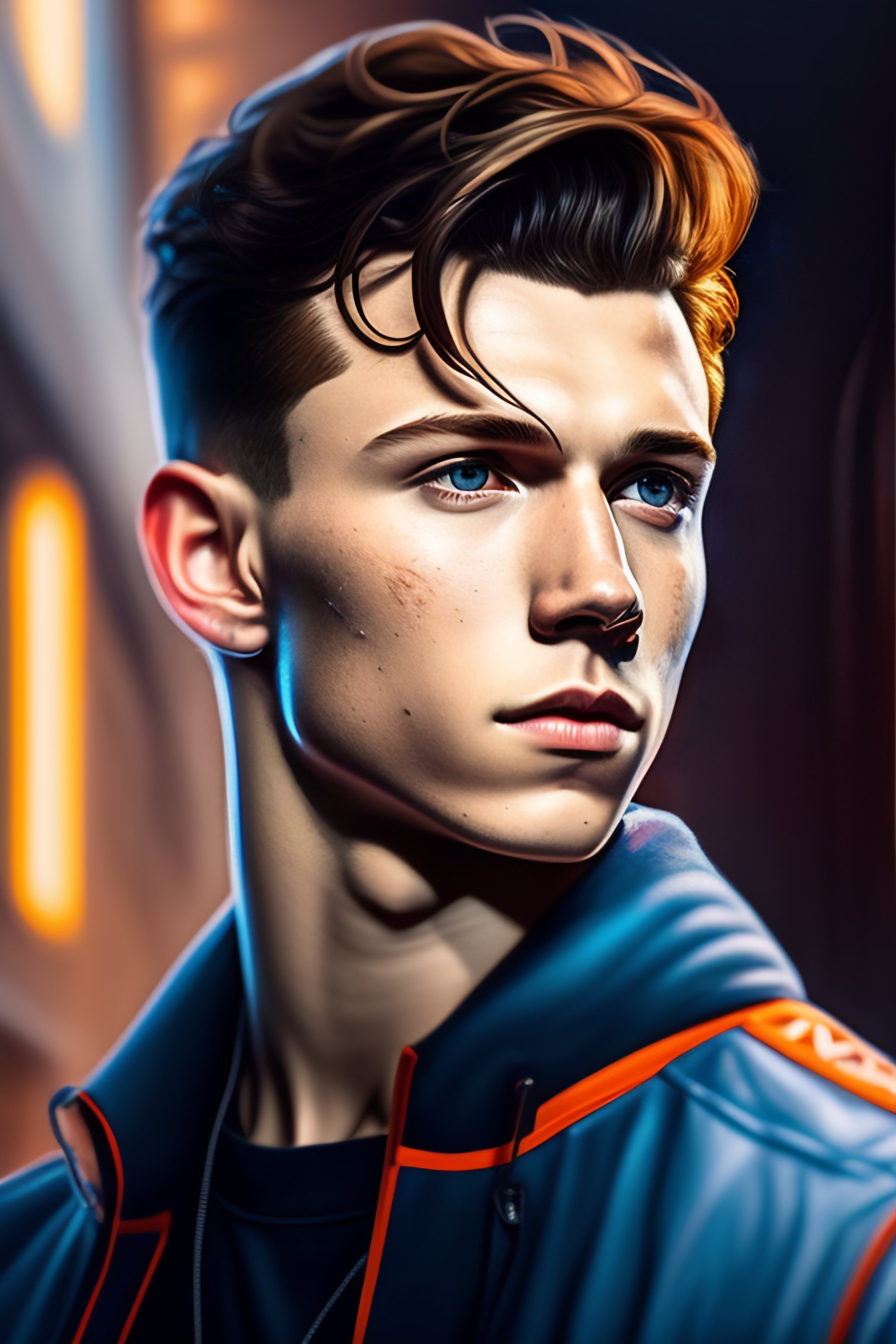 Lexica - A full-body portrait of Tom Holland, surreal, highly detailed ...