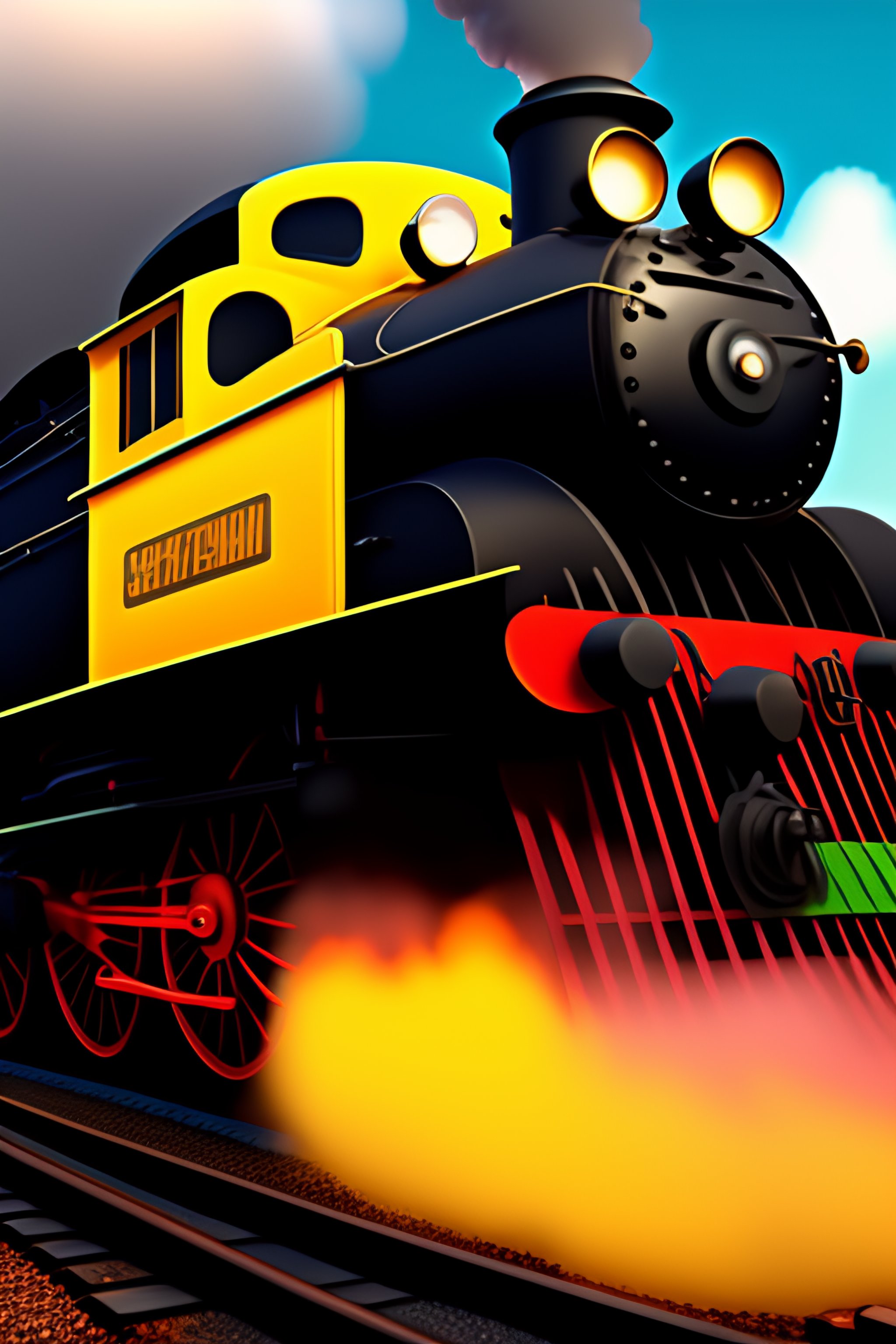 Steam Train Cartoon