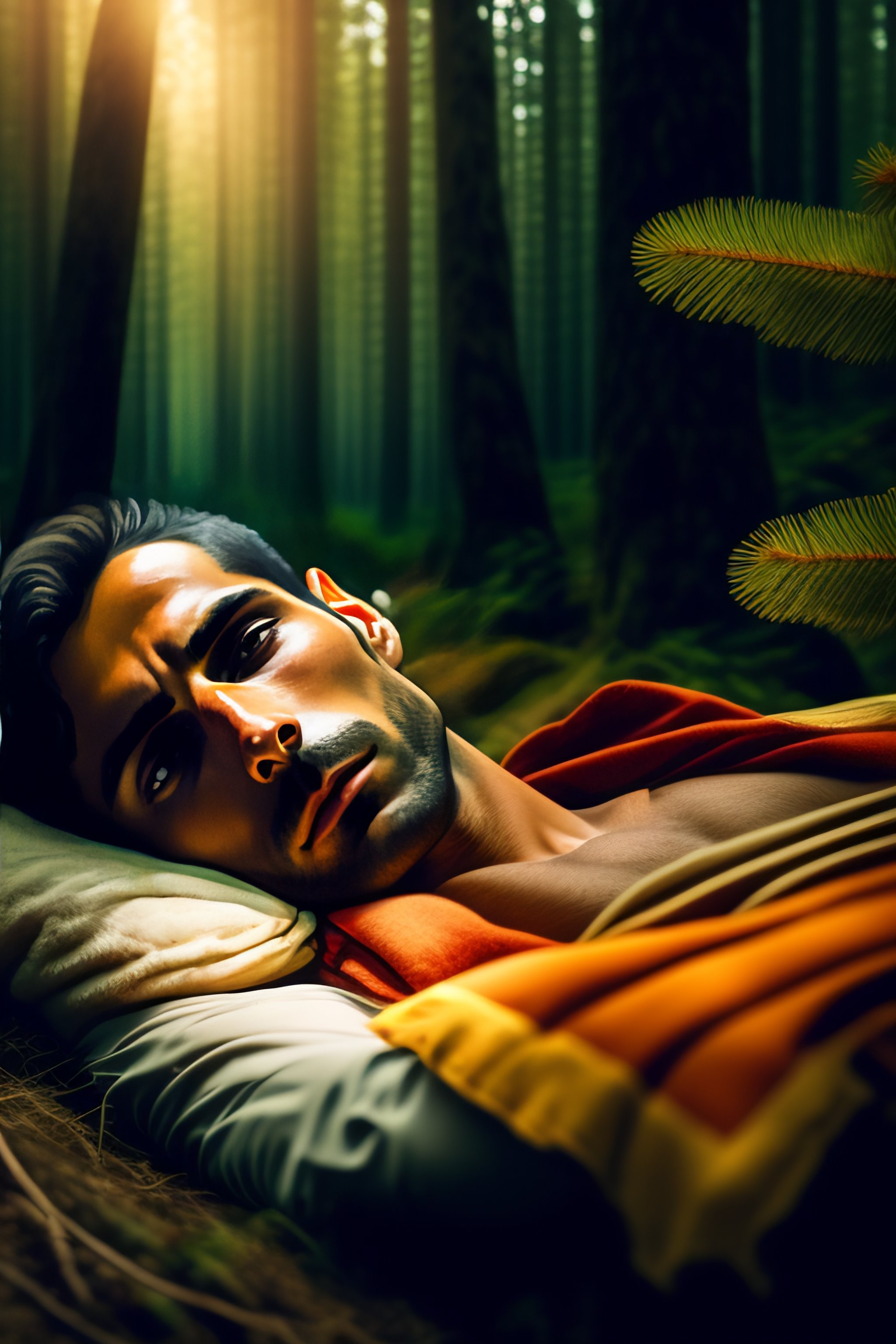 Lexica - A Spanish bandit lying down and wounded with a handkerchief in ...