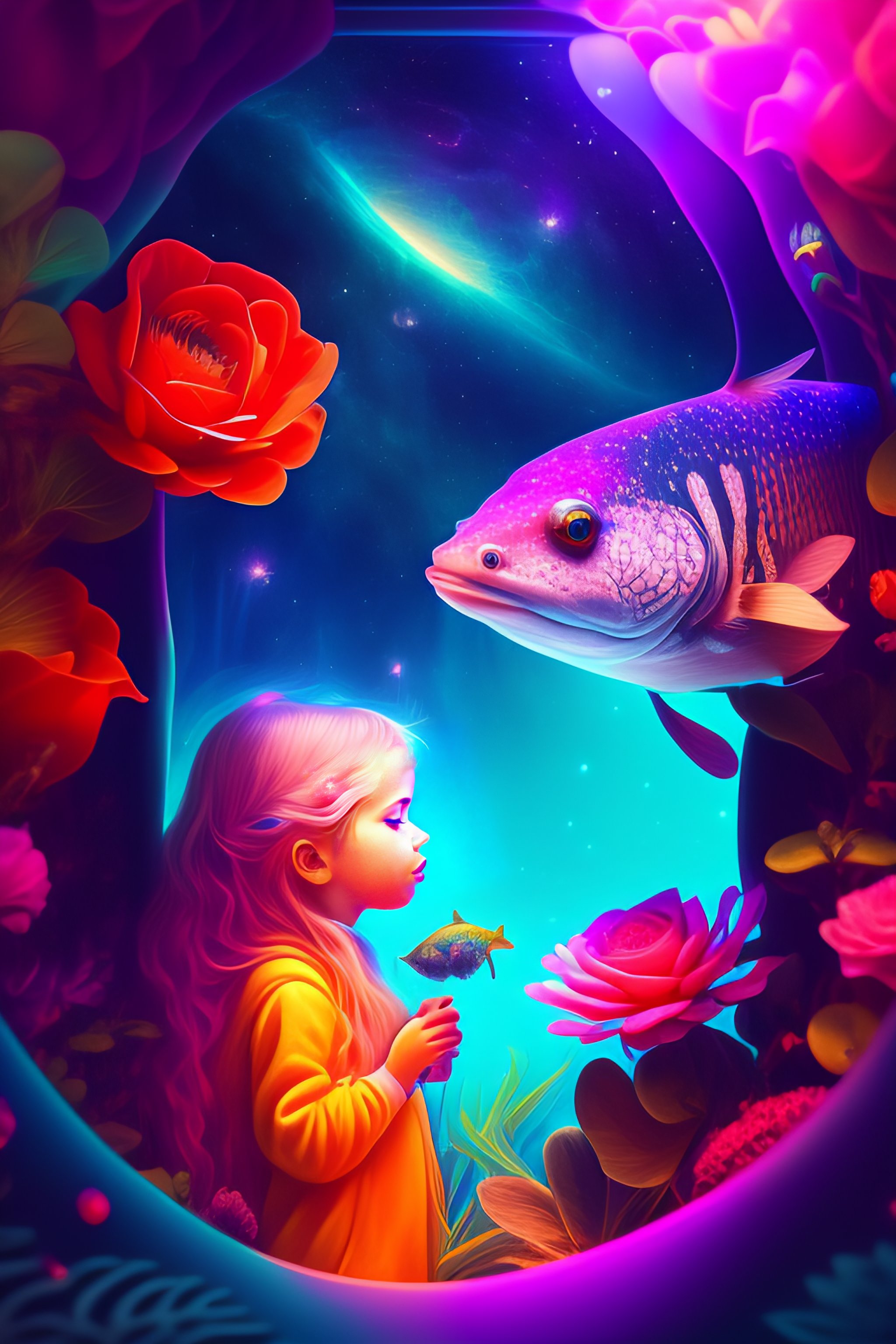 Lexica - Photo of a human explorer with an axolotl inside the space ...