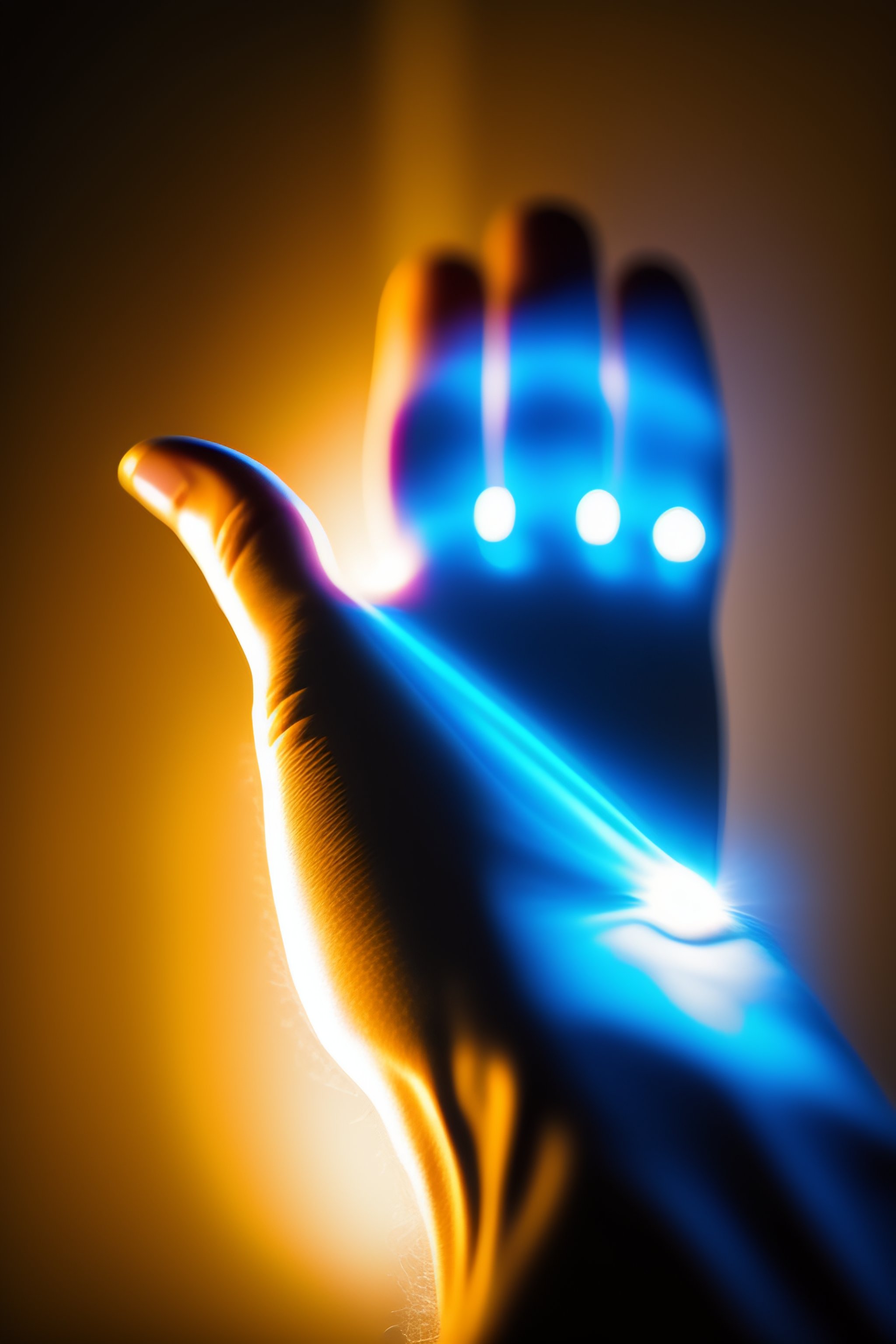 Lexica - Portrait of a hand with light