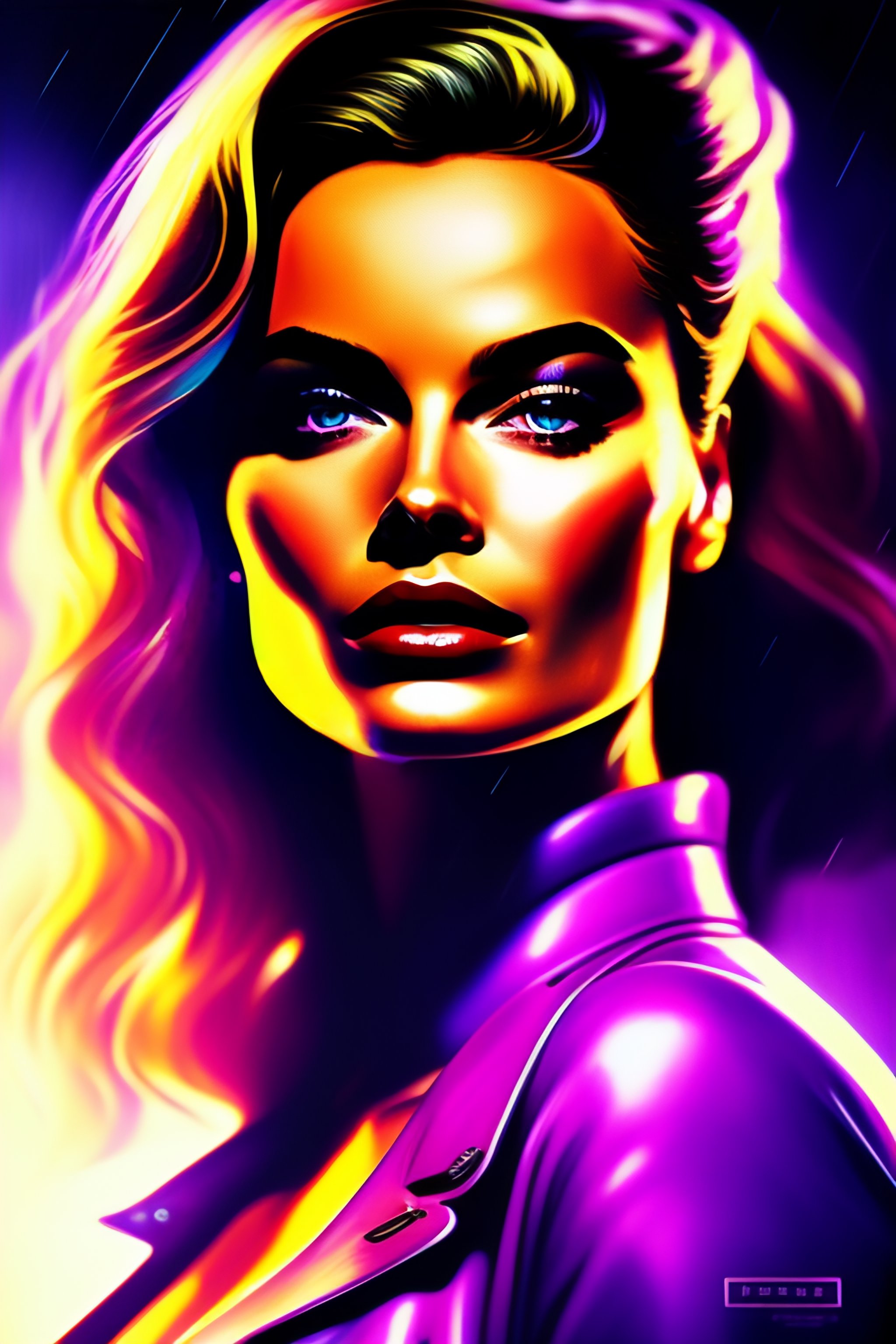 Lexica - Margot robbie in Blade Runner 1982, neo noir, cyberpunk ...