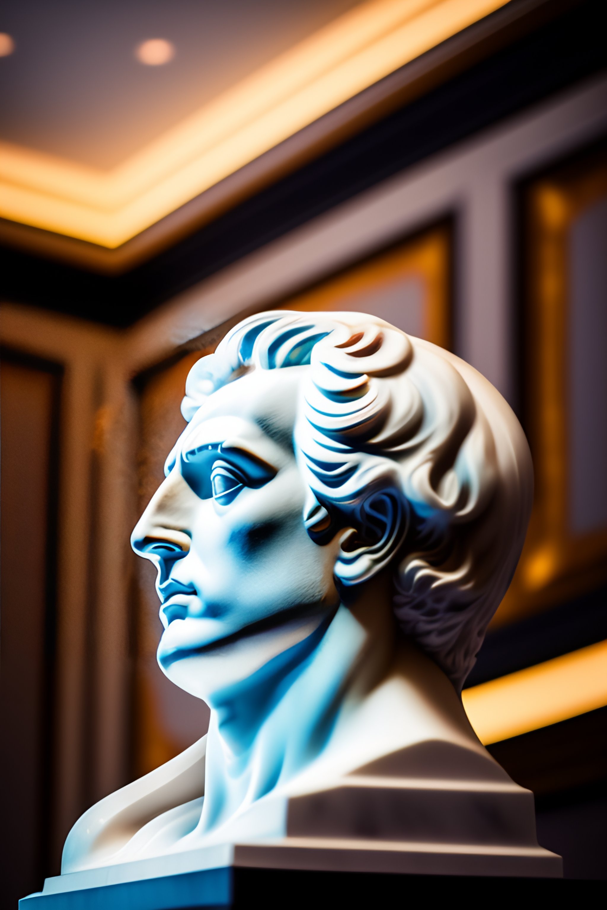 Lexica - Photo of a marble statue of Rick Sanchez of Rick and Morty ...