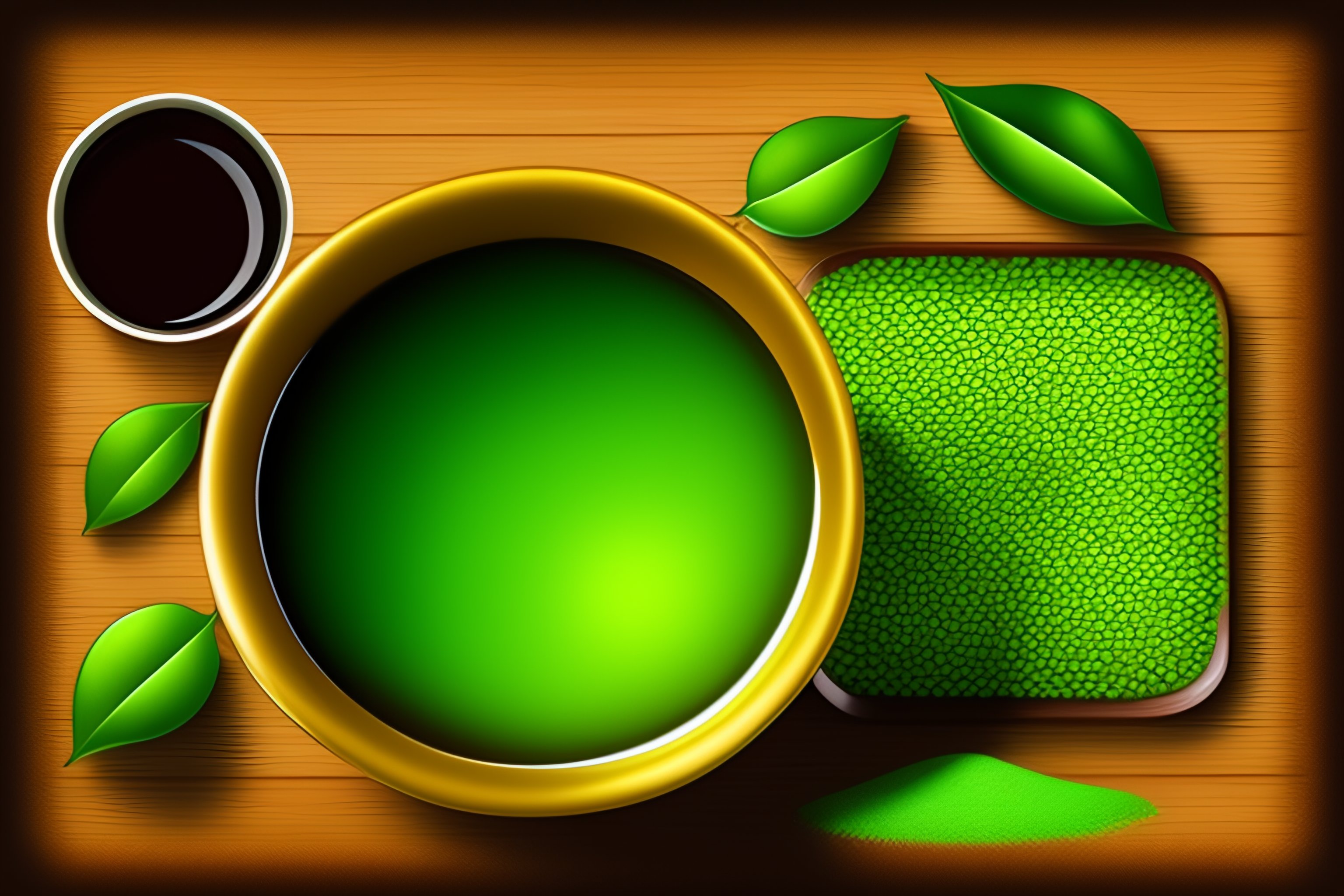 Lexica - Green coffee grains, 2d illustration, graphic flat drawing.