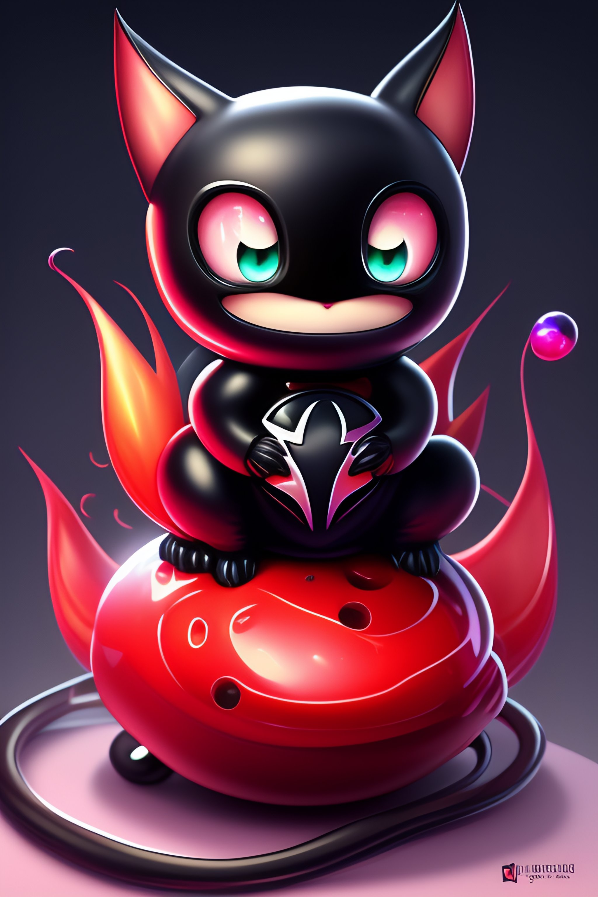 Lexica - Cute and adorable cartoon, it symbiote carnage, baby, fantasy ...
