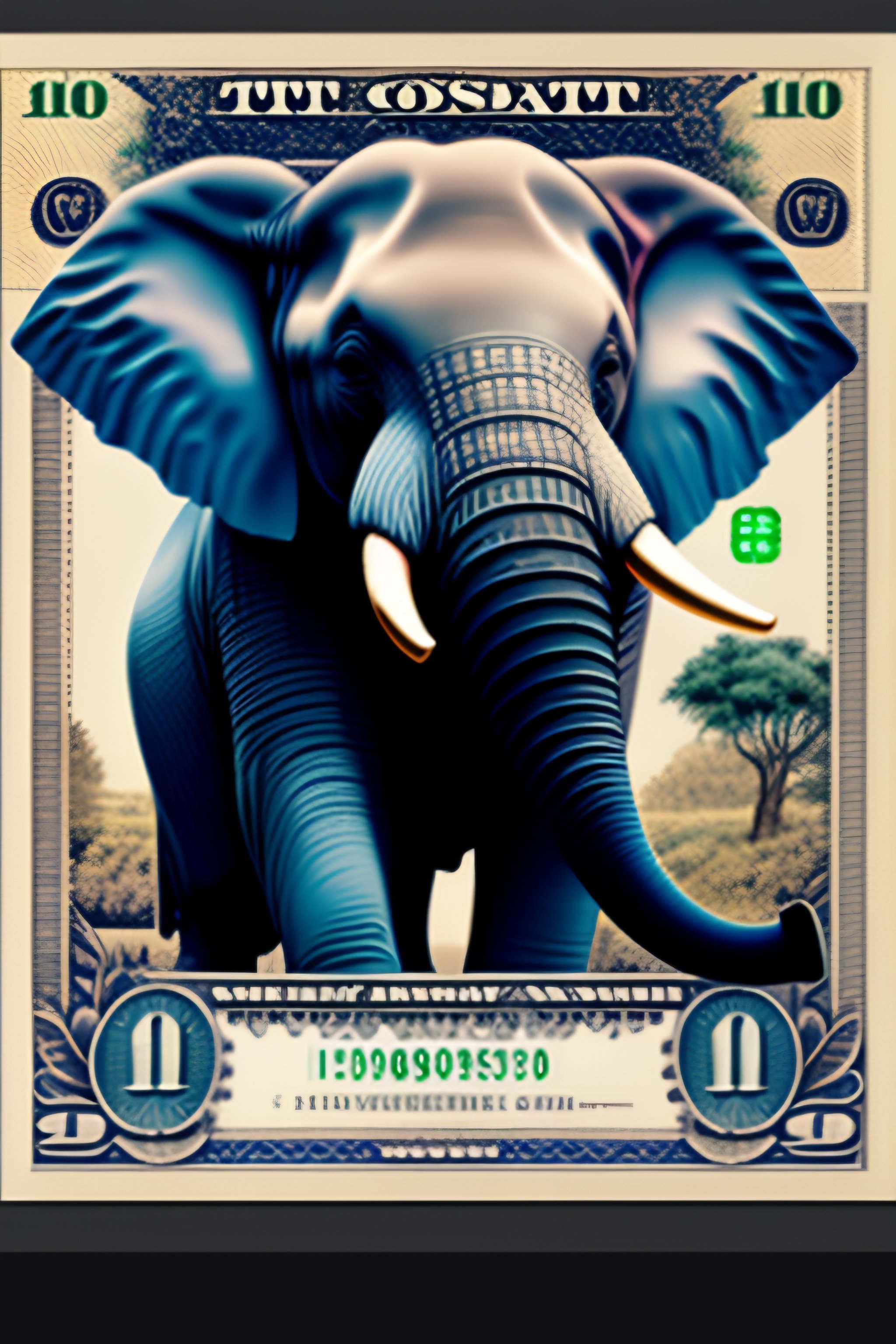 Lexica - Elephant eating money