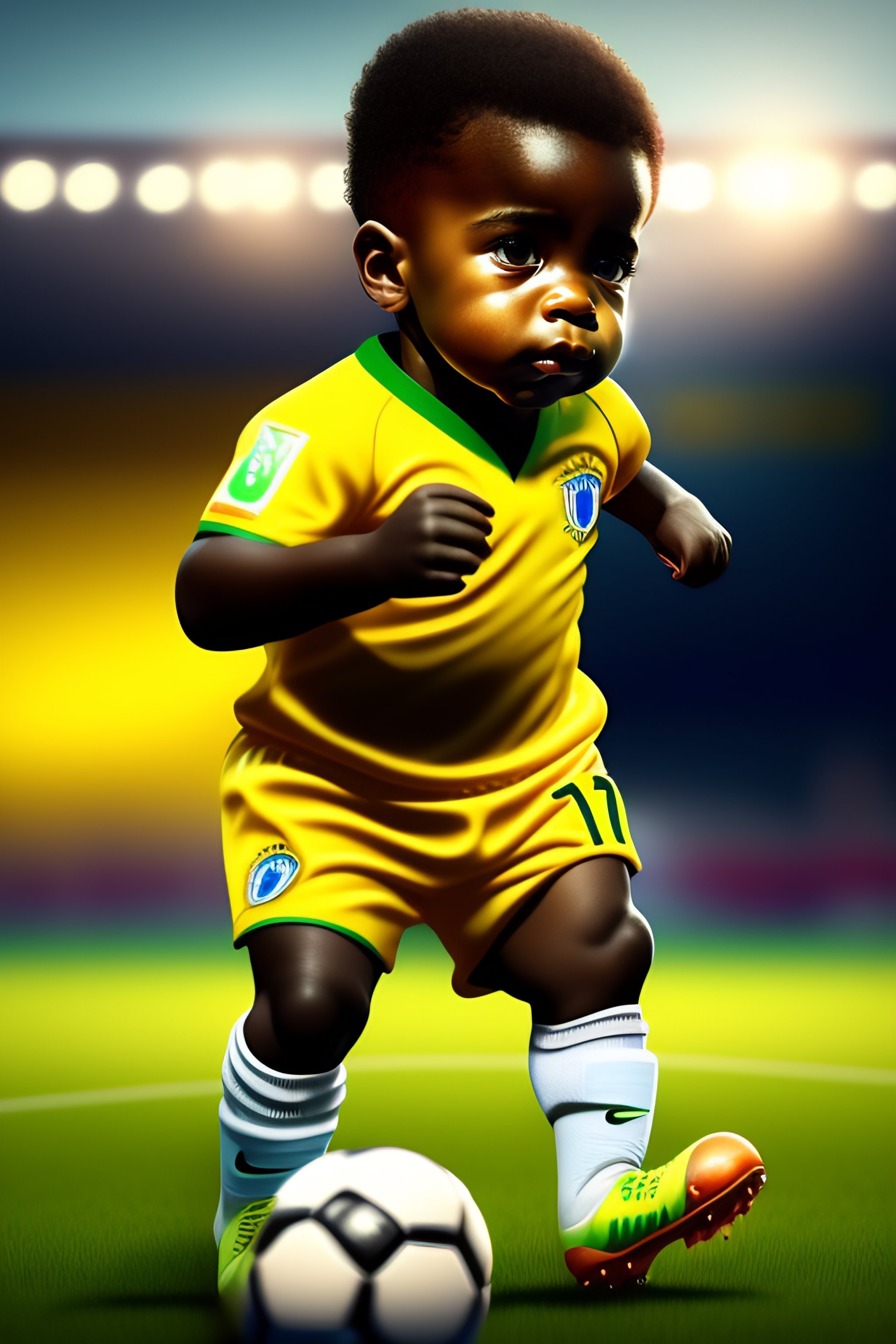 Lexica - Baby Pelé,soccer,brazil,3D