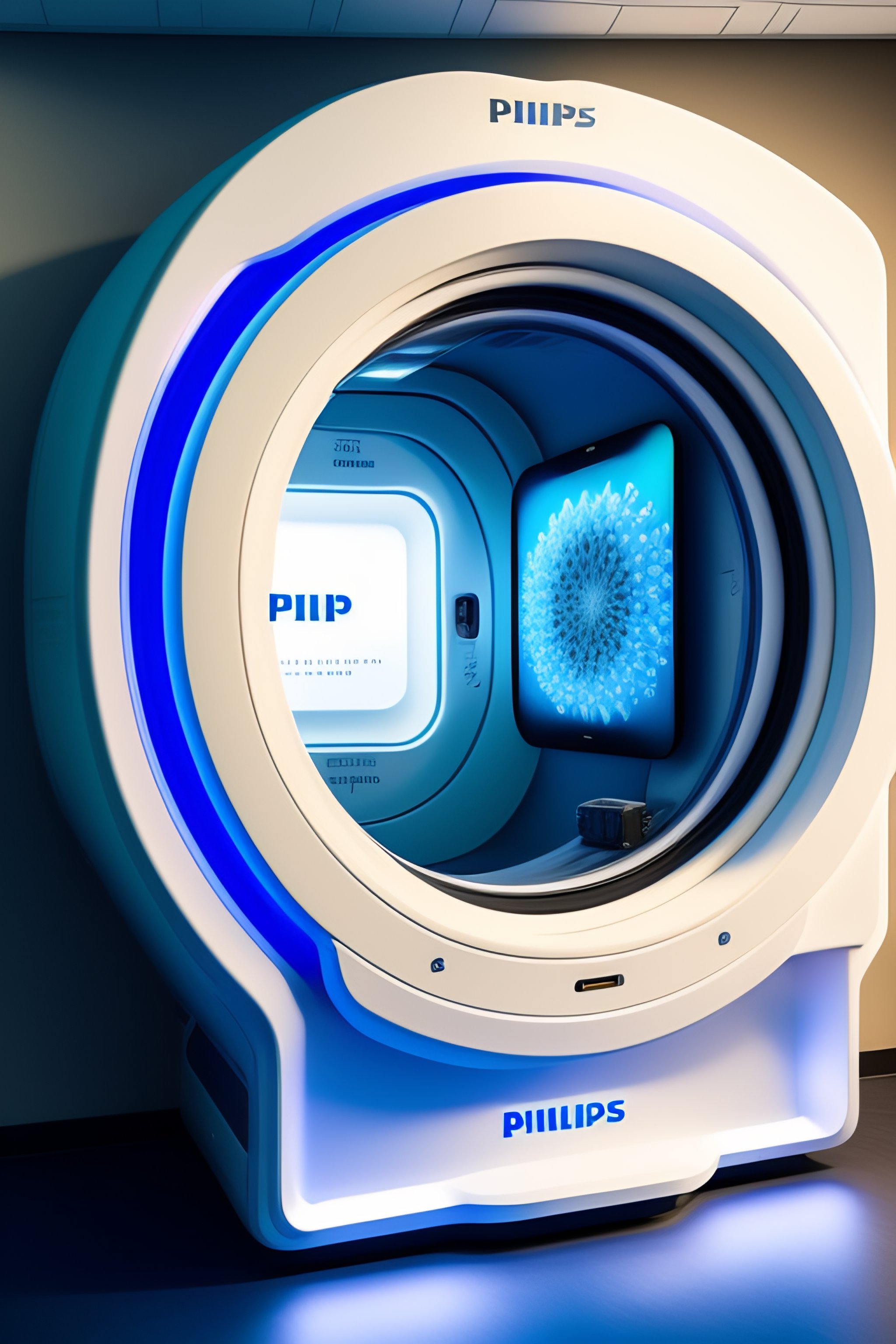 Lexica - Generate an image of a futuristic CT scanner room in the style ...