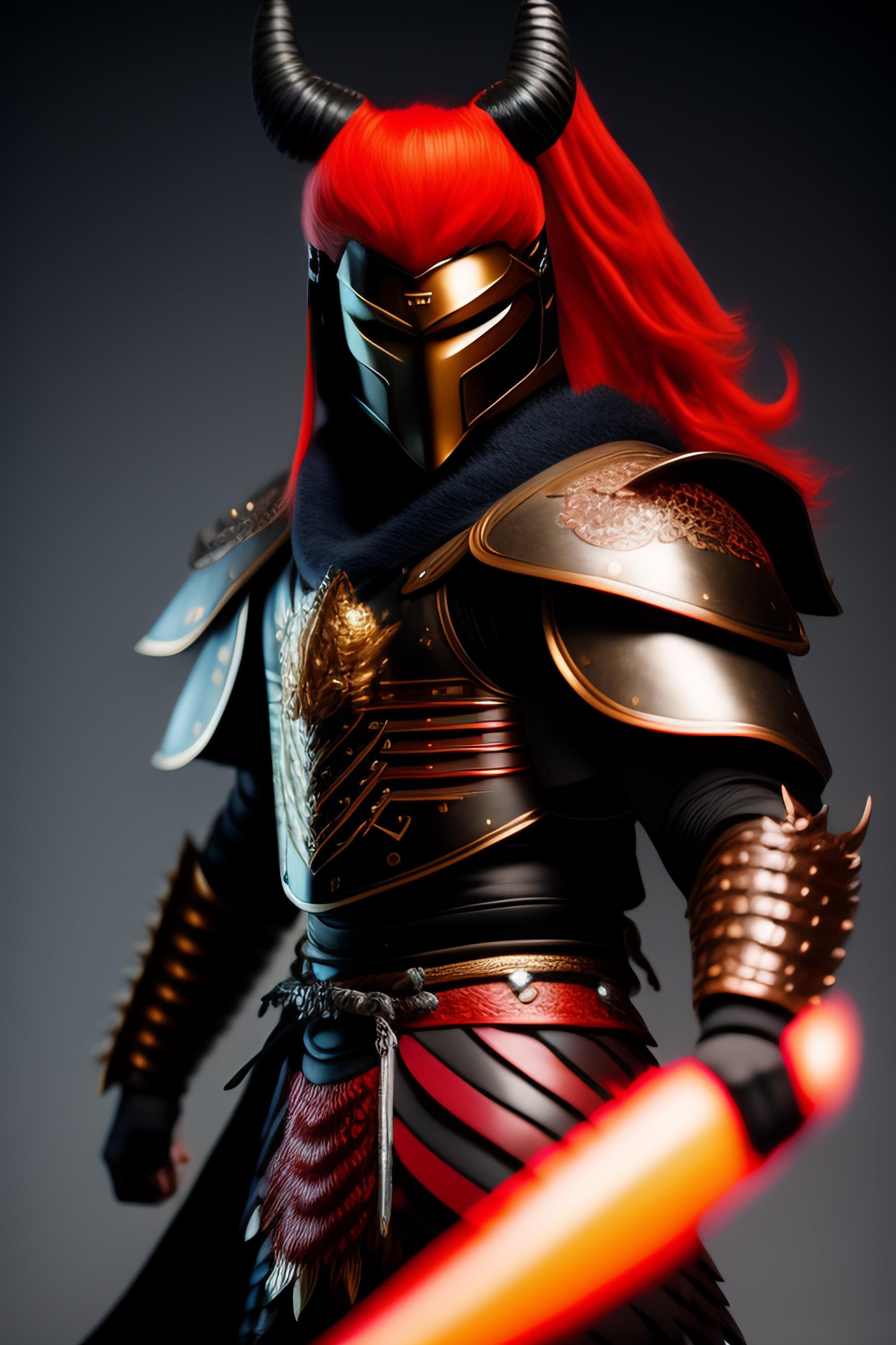 Lexica - Full body shot of a samurai wearing composite samurai armor ...