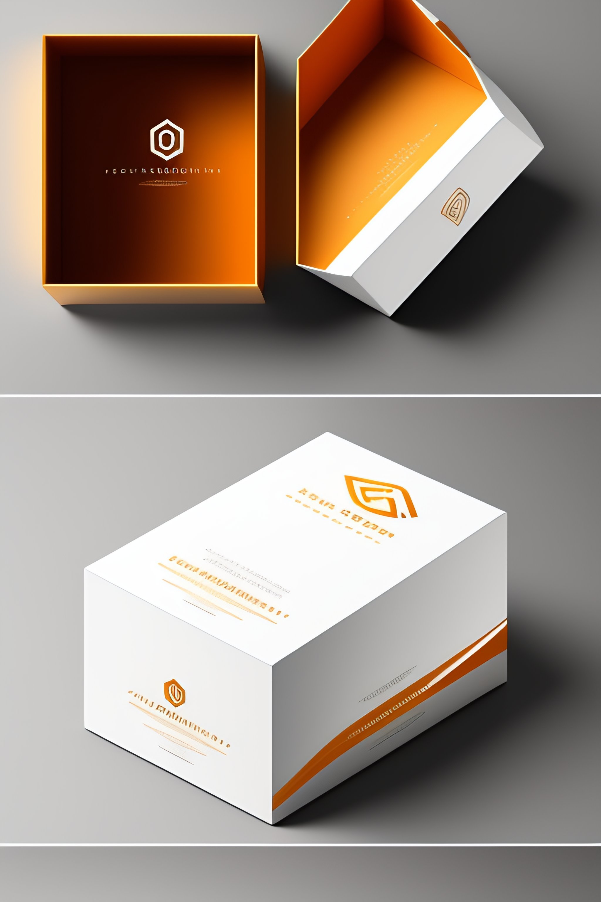 Lexica - One box packaging design, on white background, behance,