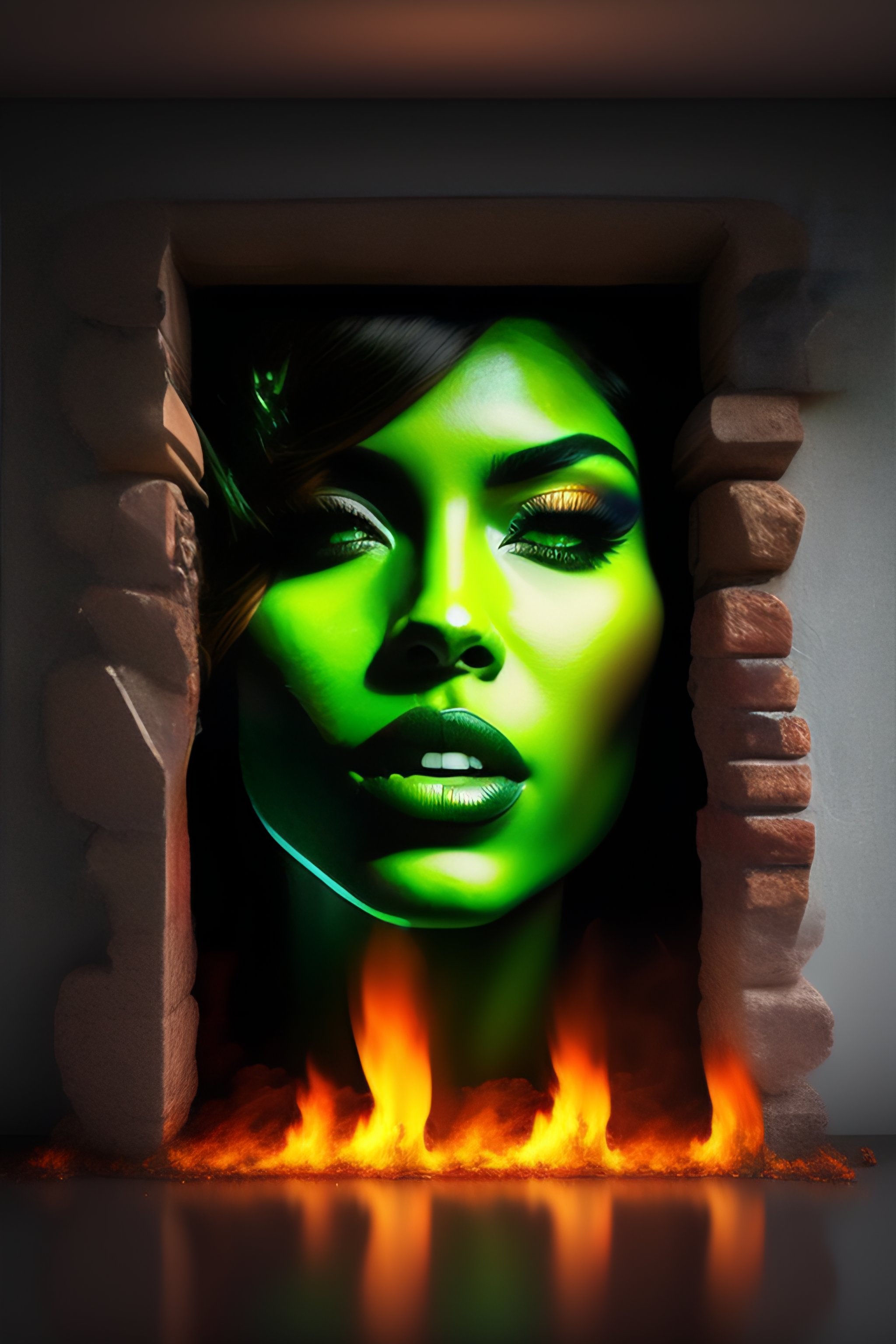 Lexica - Realistic 8k incredible hulk face breaking thru wall smoke ...