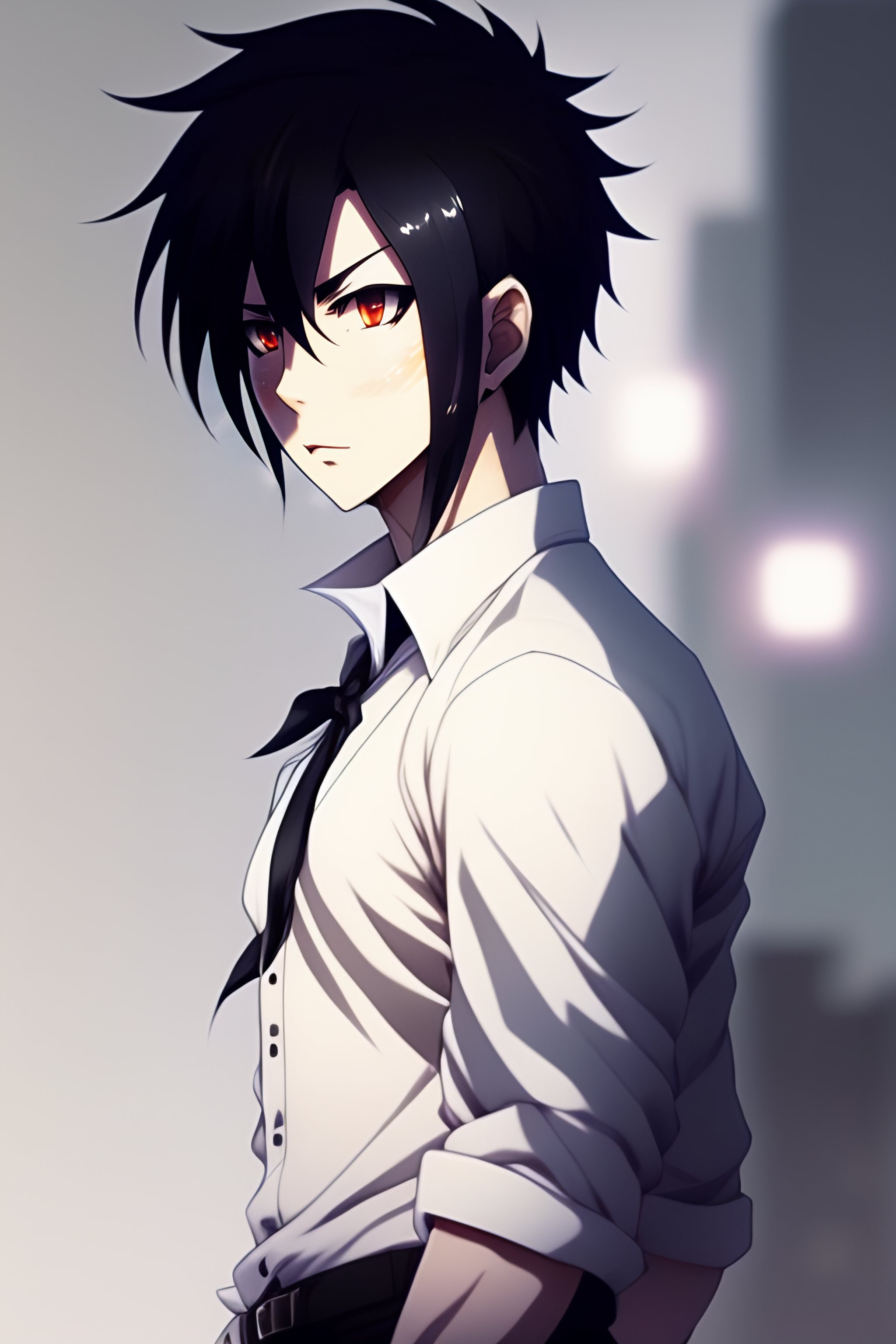 Lexica - A man in a white shirt and black pants, a character portrait ...