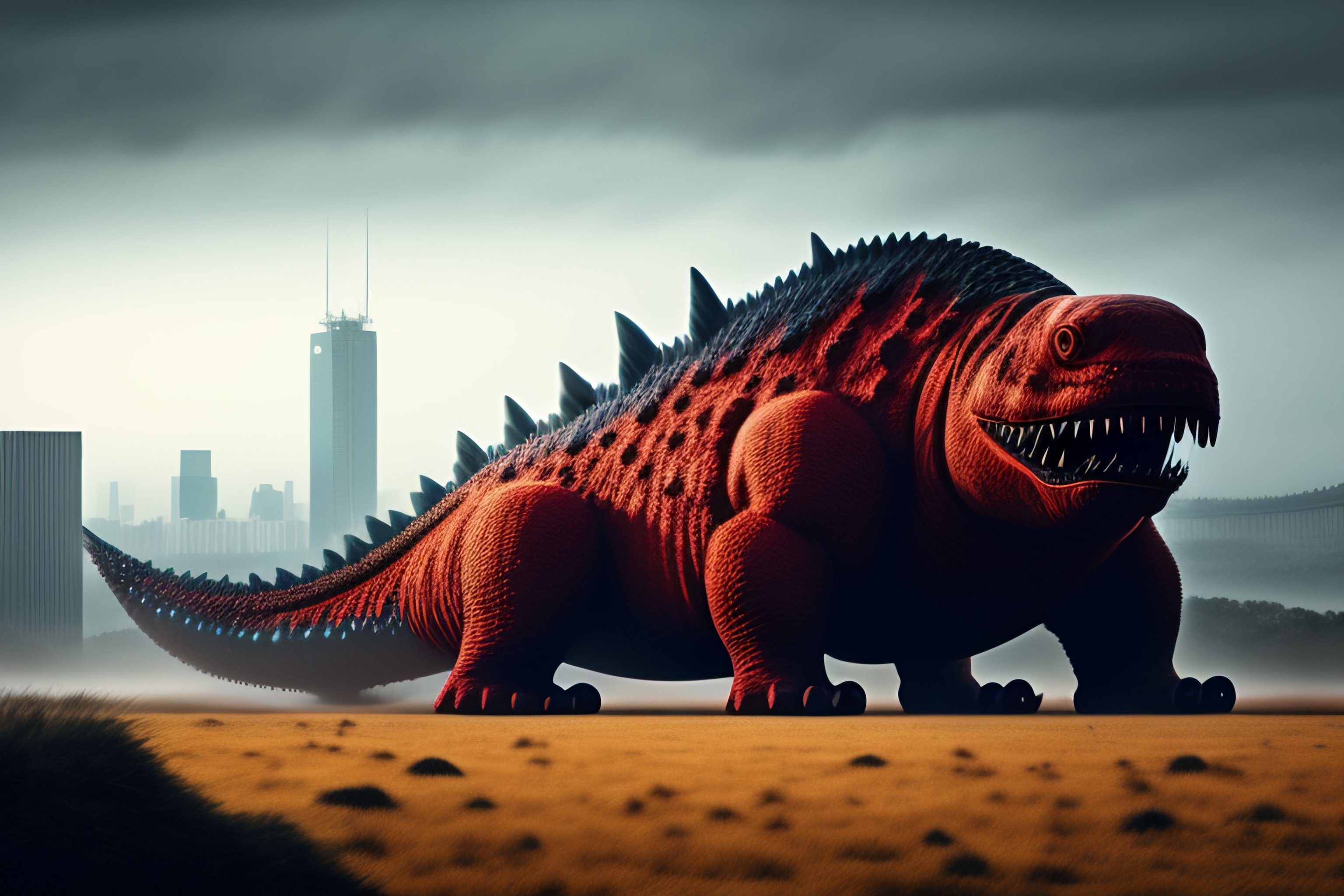 Lexica - An image of a killed monster lying on its own blood, the ...