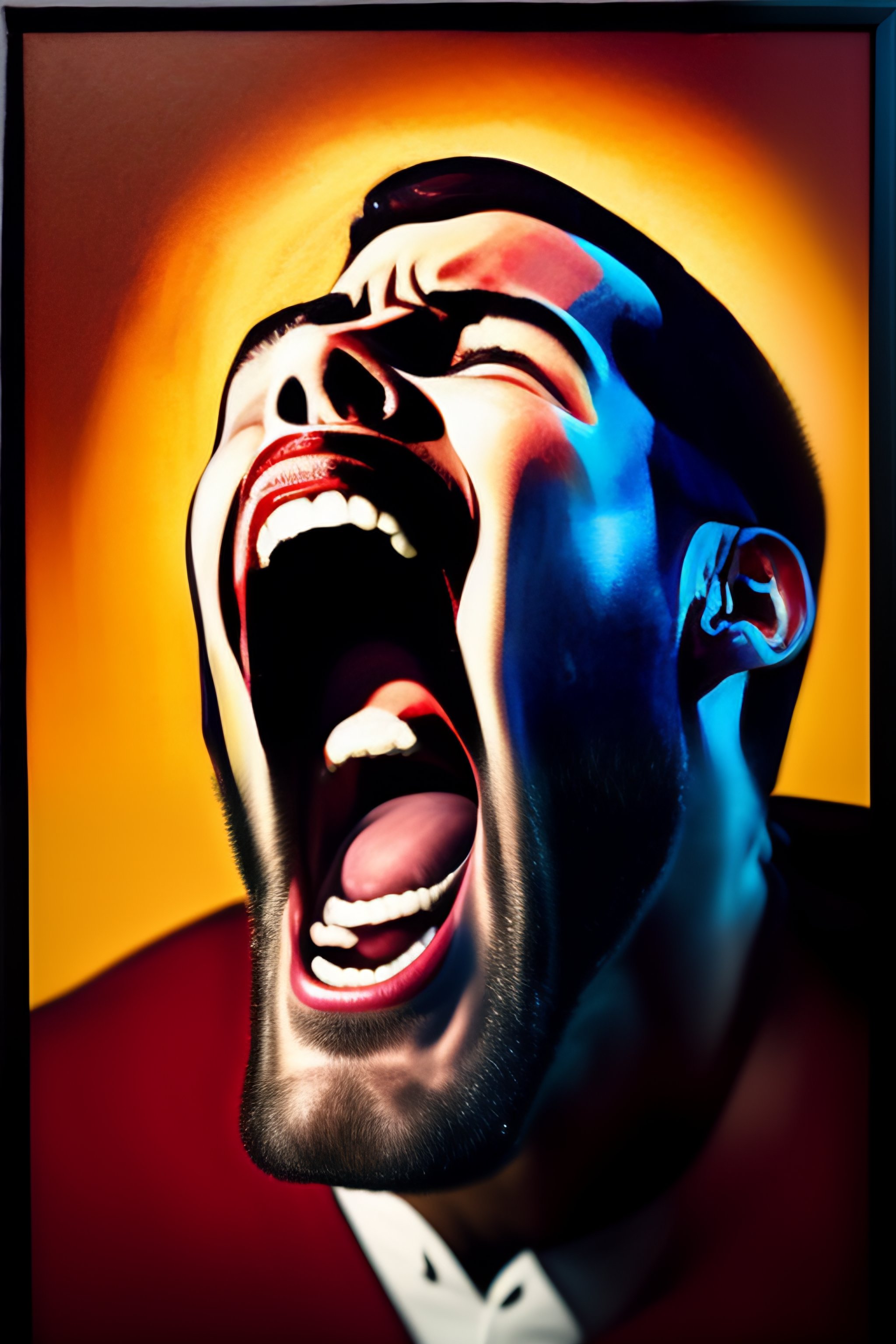 Lexica - Portrait of man screaming