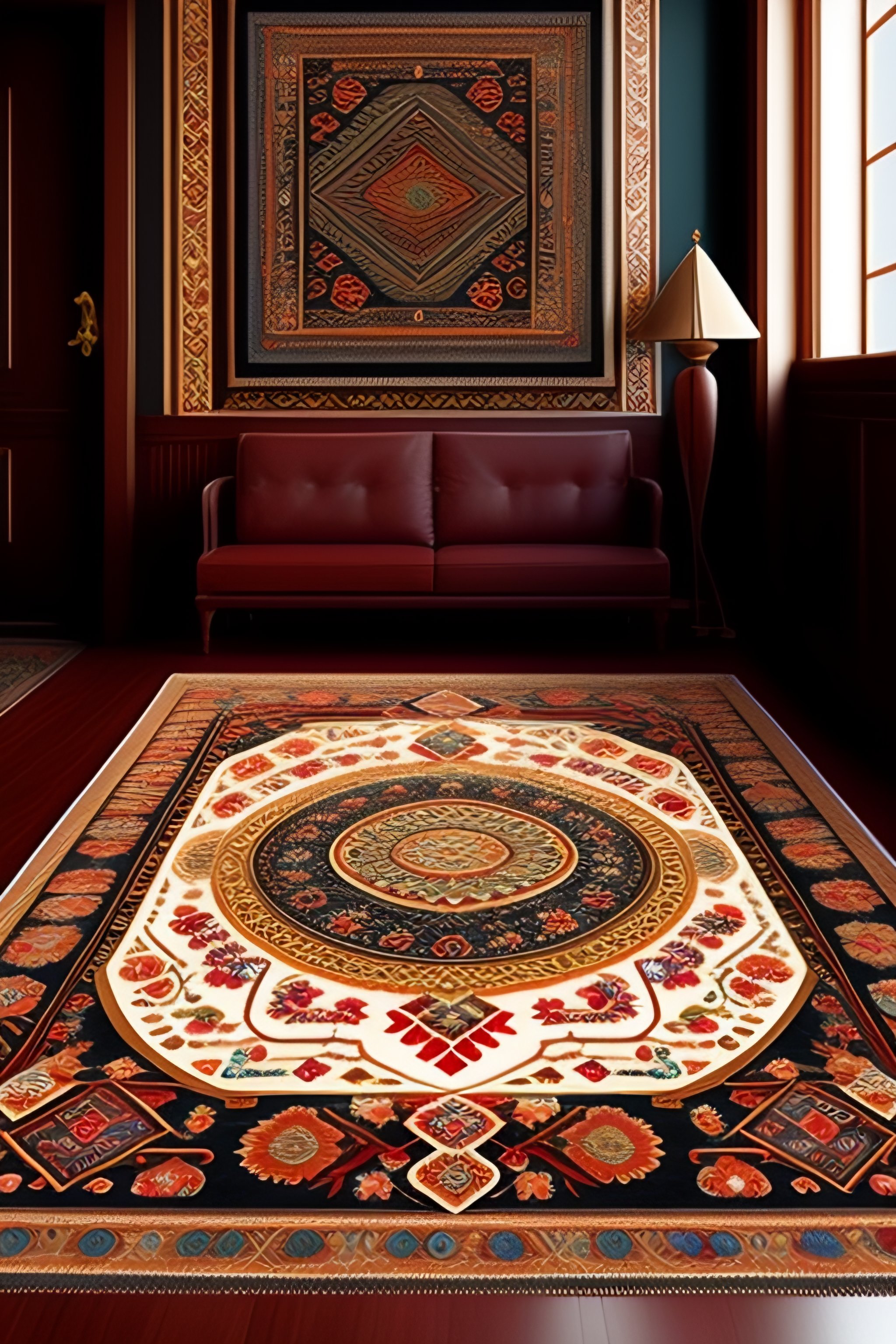 Lexica - Folkloric russian carpet hand drawn