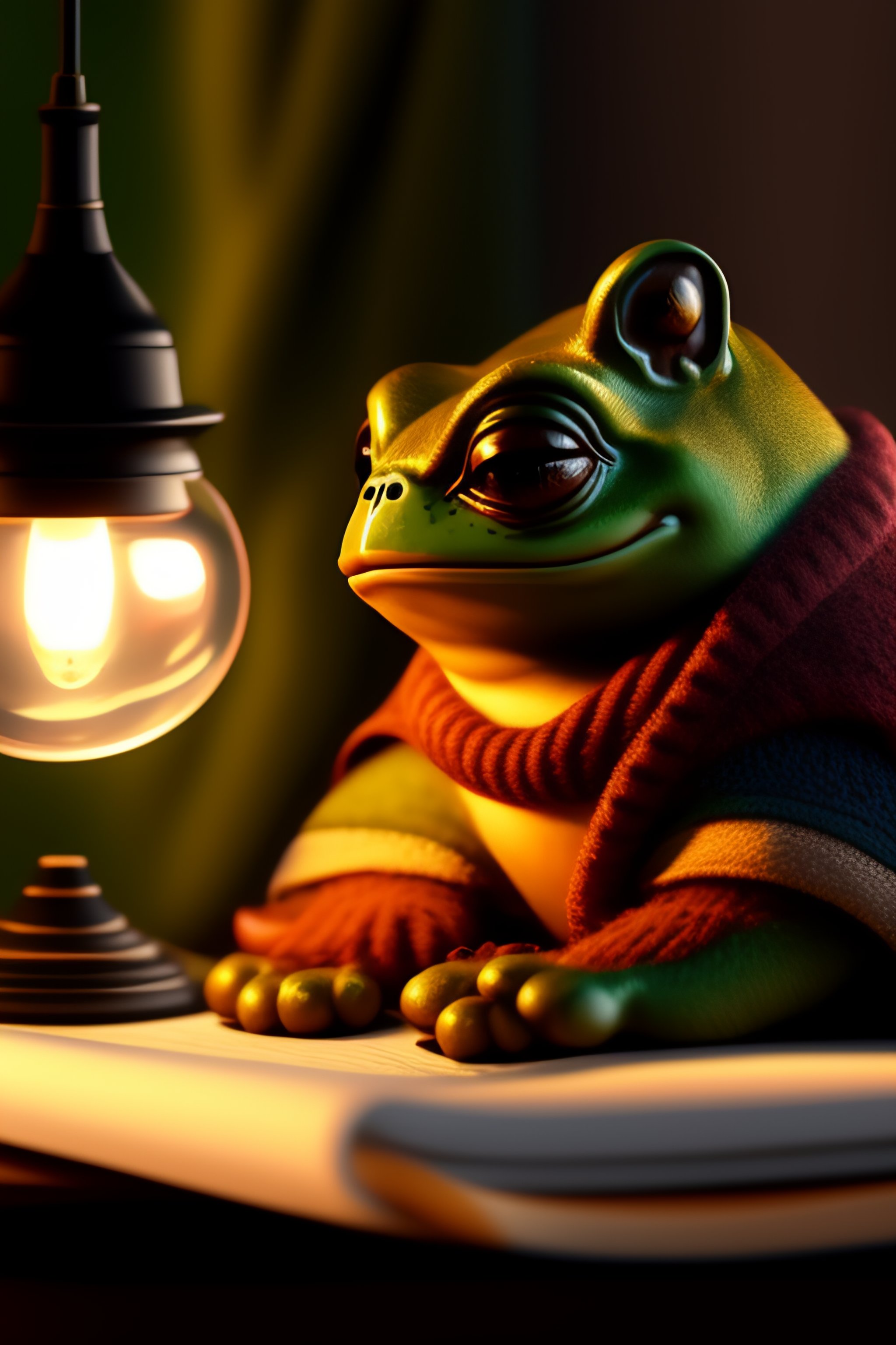 Lexica - An exhausted pepe the frog commiting tax fraud, paperwork ...